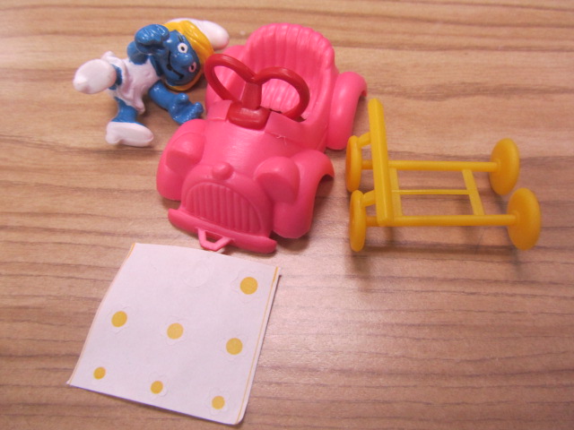 Super Smurfs Smurfette Driving Car Peyo Schleich 1996 Unused BOX 4