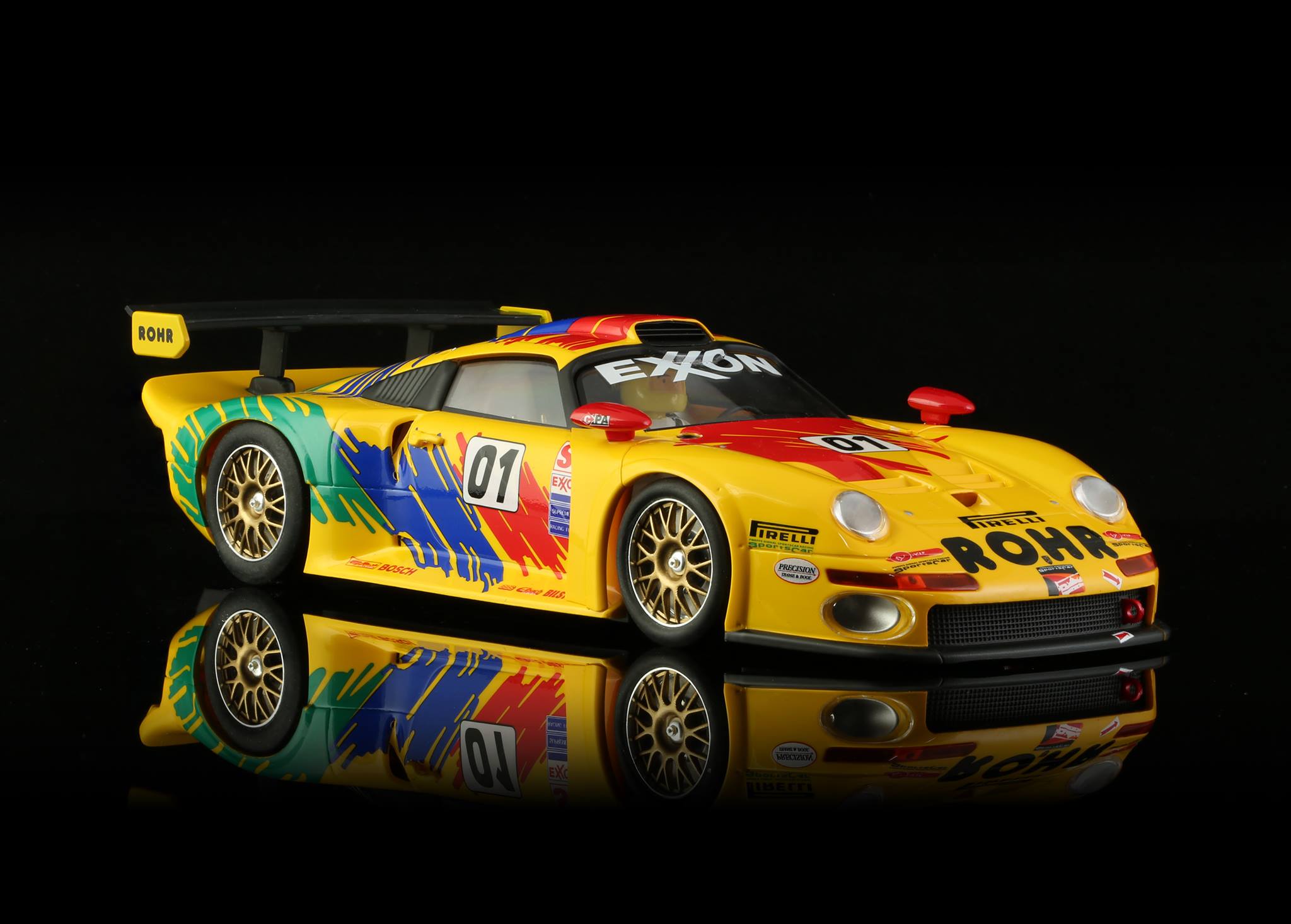 BRM046 Porsche 911 GT1 TEAM ROHR #01 with aluminum chassis.