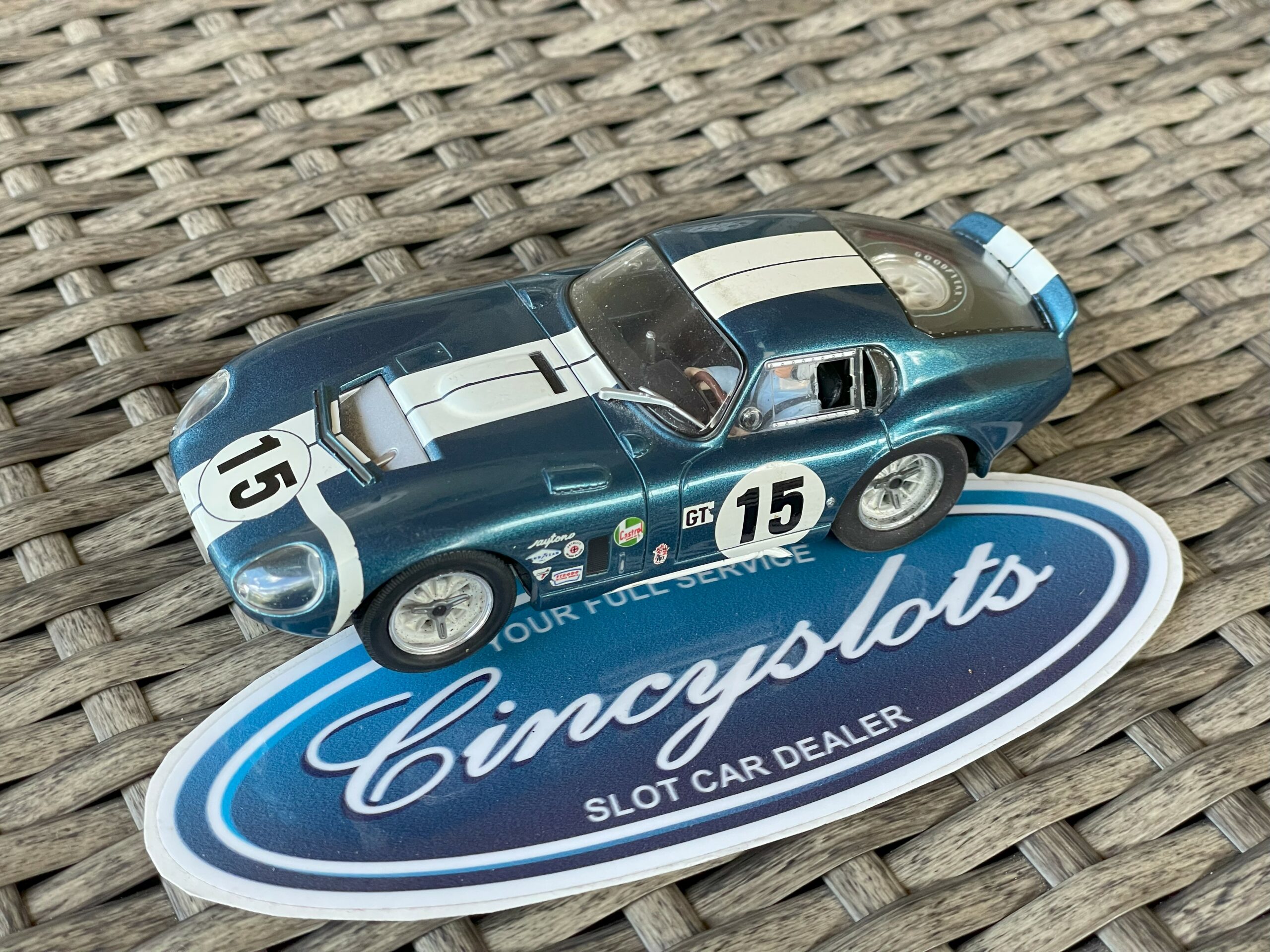 Monogram Revell 4860 Daytona Cobra Coupe #15 1/32 Slot Car. Used No Box.