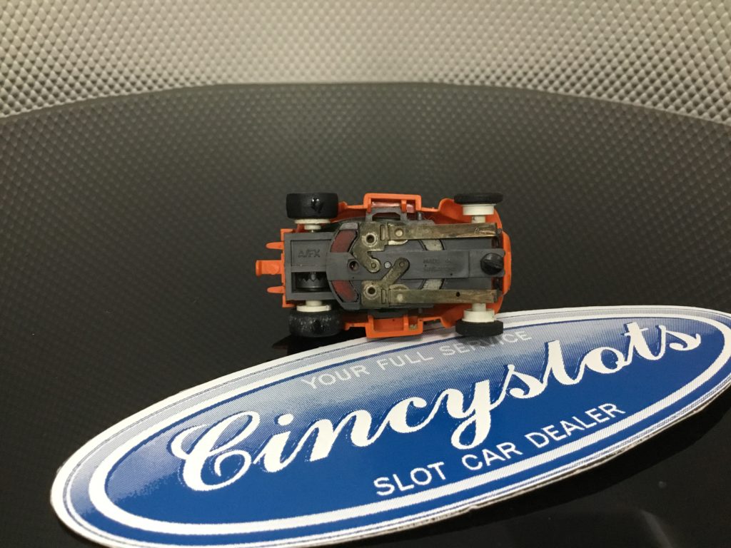 AFX ORANGE BAJA BUG HO SLOT CAR, USED NO ENGINE DETAIL.