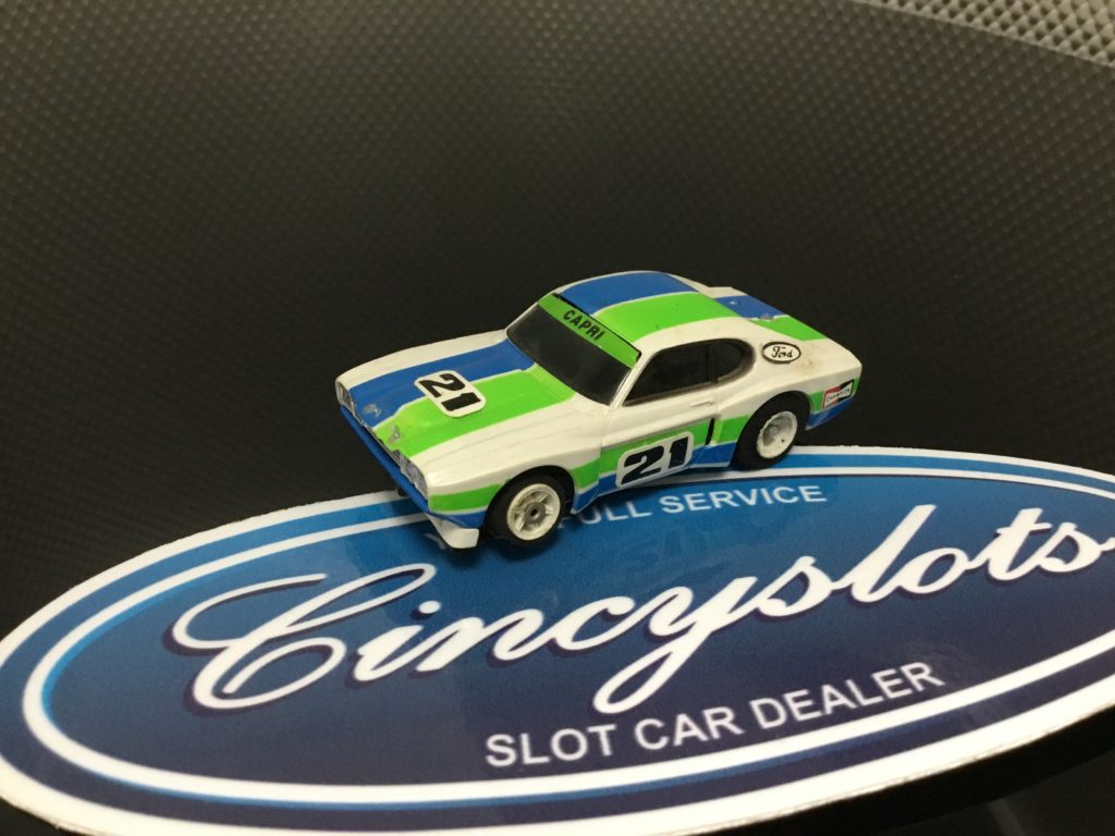 AFX G-PLUS FORD CAPRI LIGHTLY USED HO SLOT CAR.