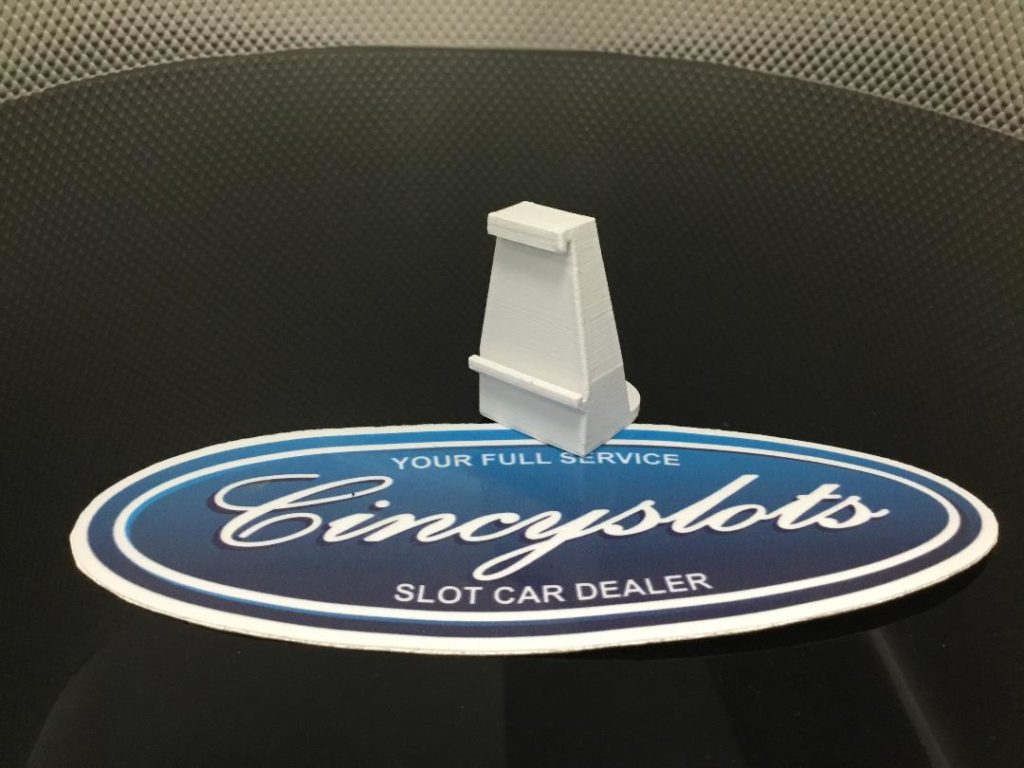 Custom 3D Printed Guardrail Clips for Carrera Slot Car Tracks.