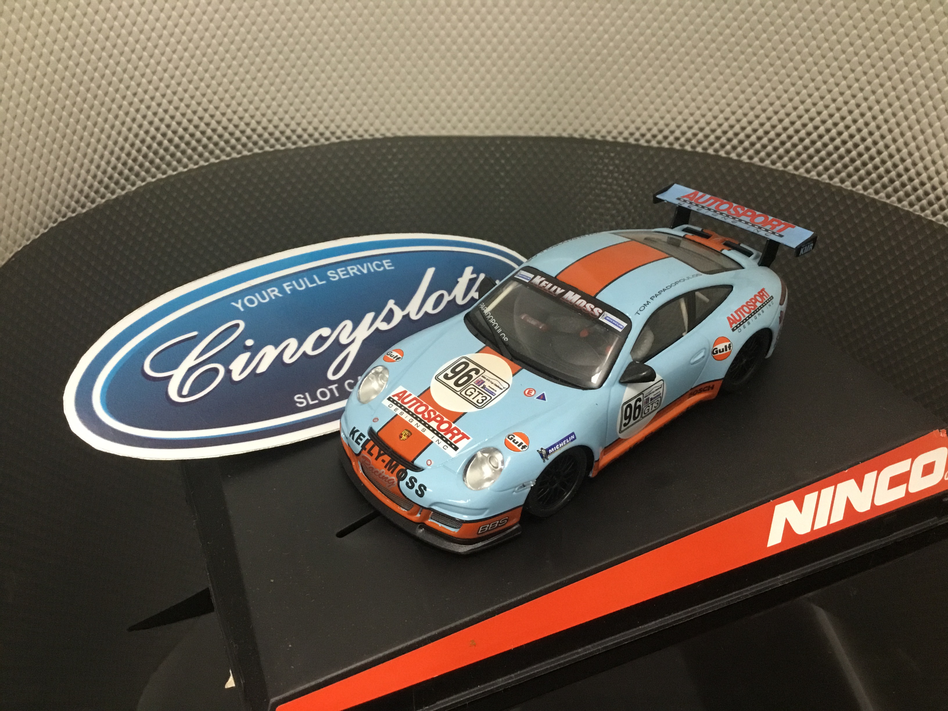 Ninco 50488 Porsche 997 Gulf 1/32 Slot Car. Lightly Used.