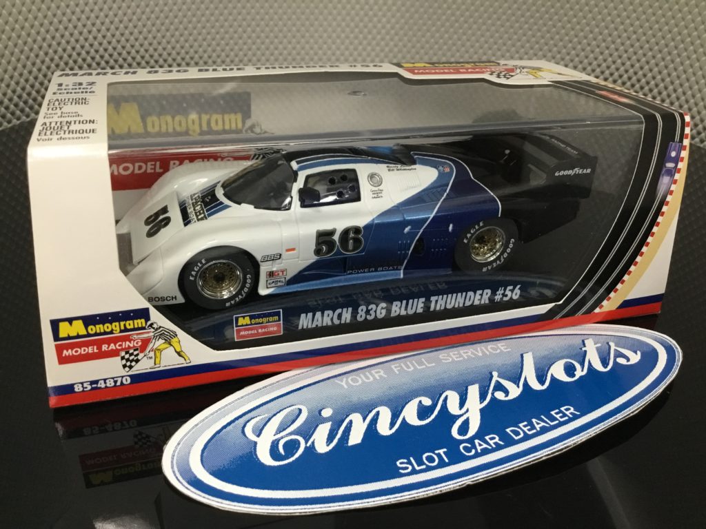 Monogram Revell 85-4870 March 83G Blue Thunder 1/32 Slot Car.