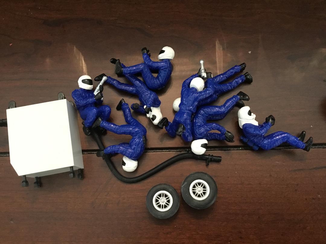 Scalextric C8293 Blue Pit Crew. NEW IN THE BOX