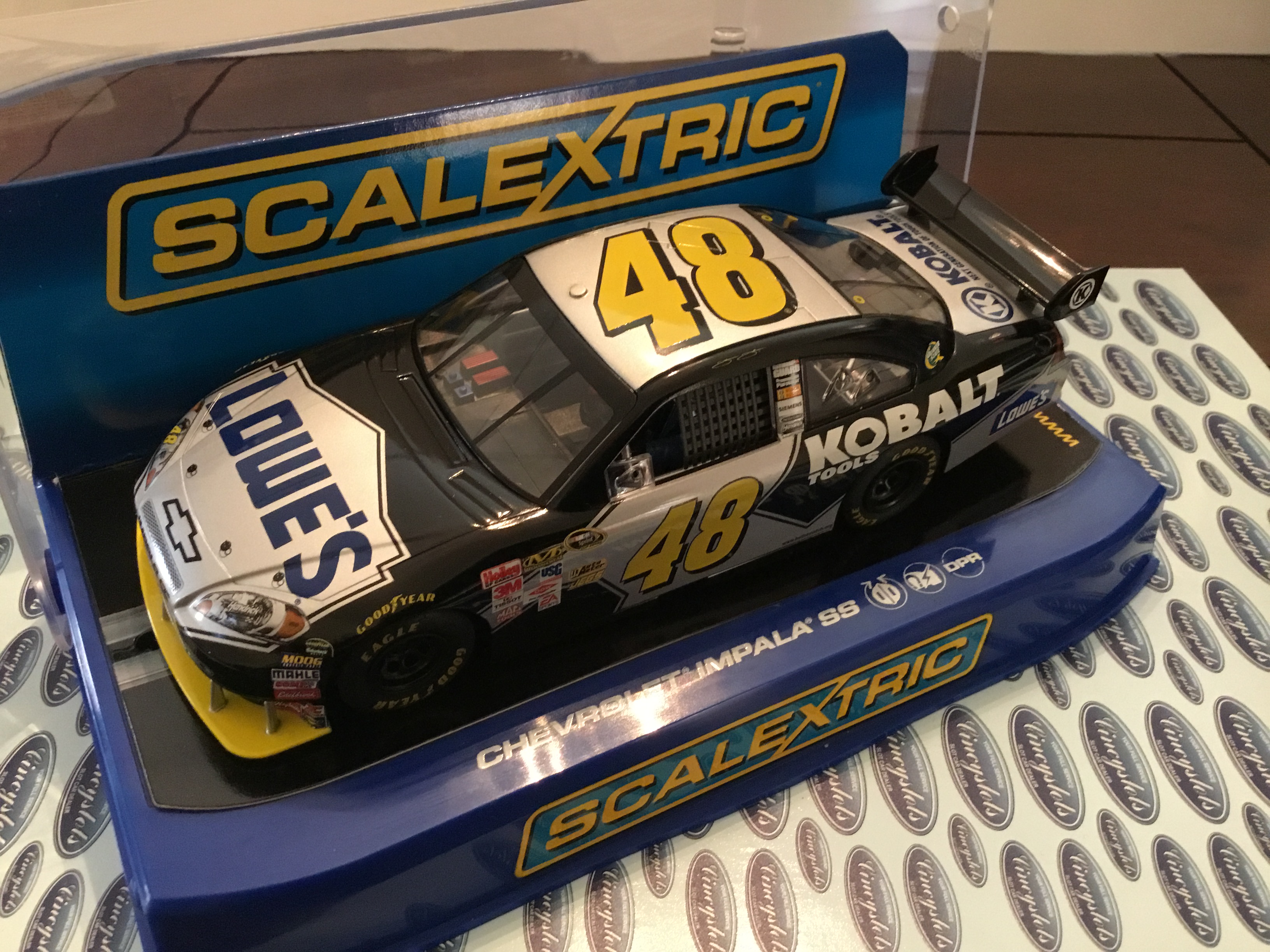 Scalextric C3004 Chevrolet Impala Johnson Kobalt 1/32 Slot Car. NEW
