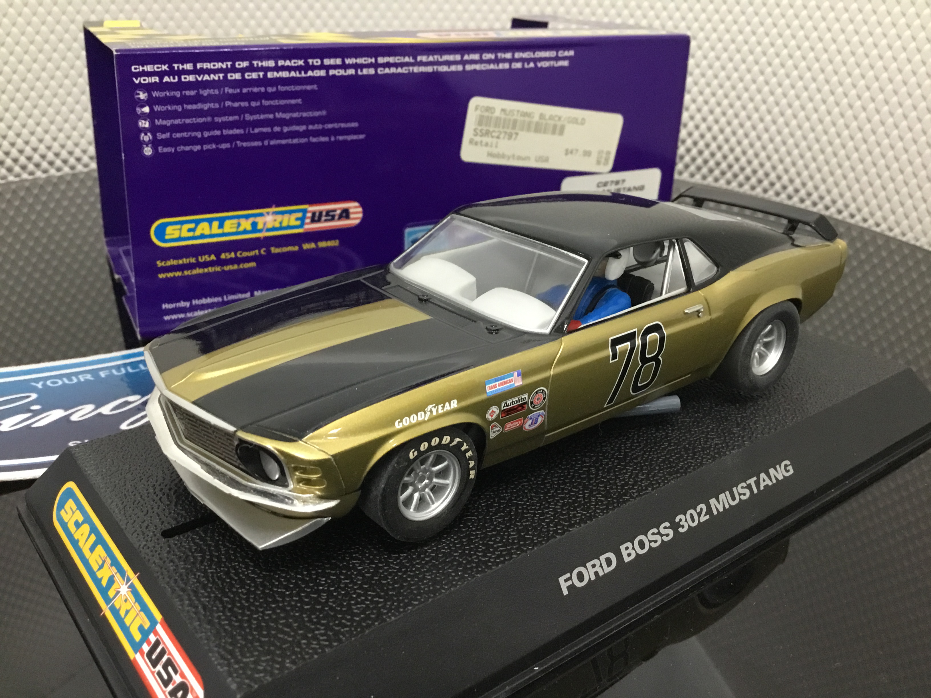 Scalextric C2797 Ford Boss Mustang #78. Lightly Used.