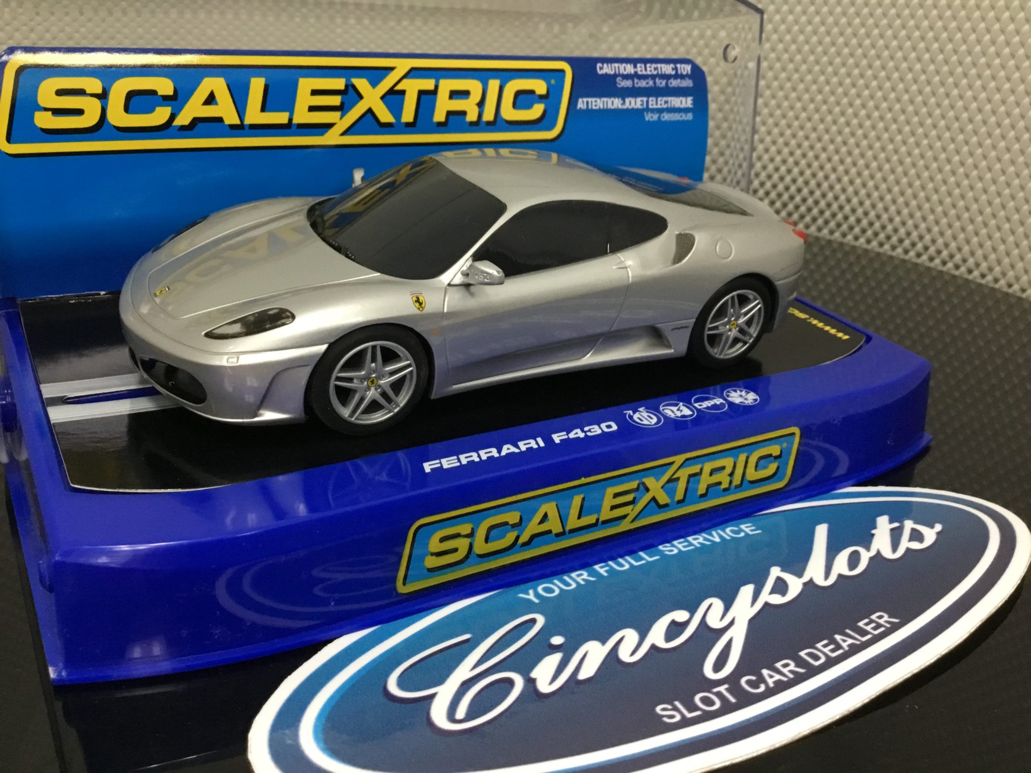Scalextric C2874 Ferrari F430 Silver, Lightly Used.