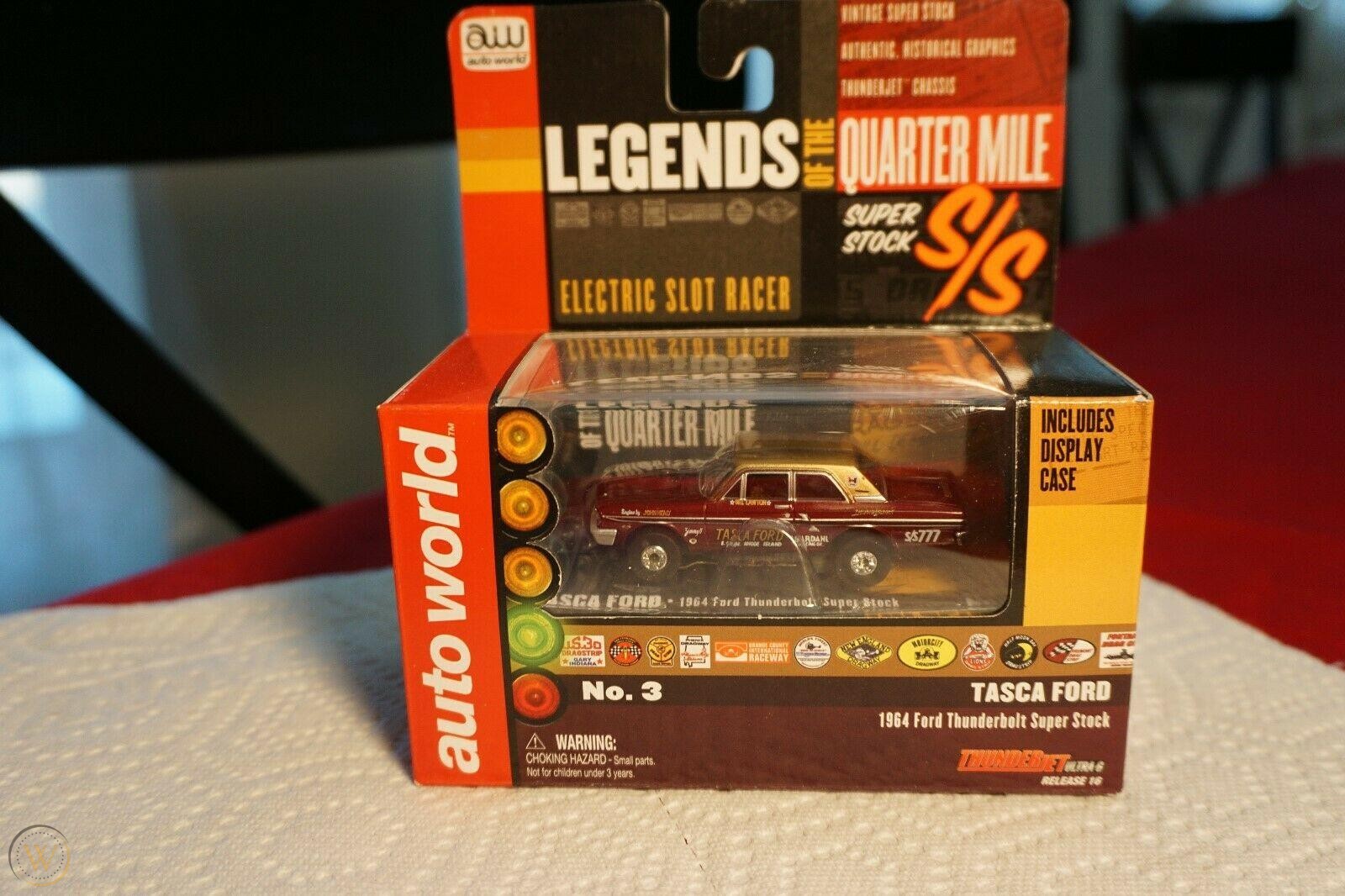 Auto World SC309 Legends Tasca Ford Thunderbolt HO Slot Car.