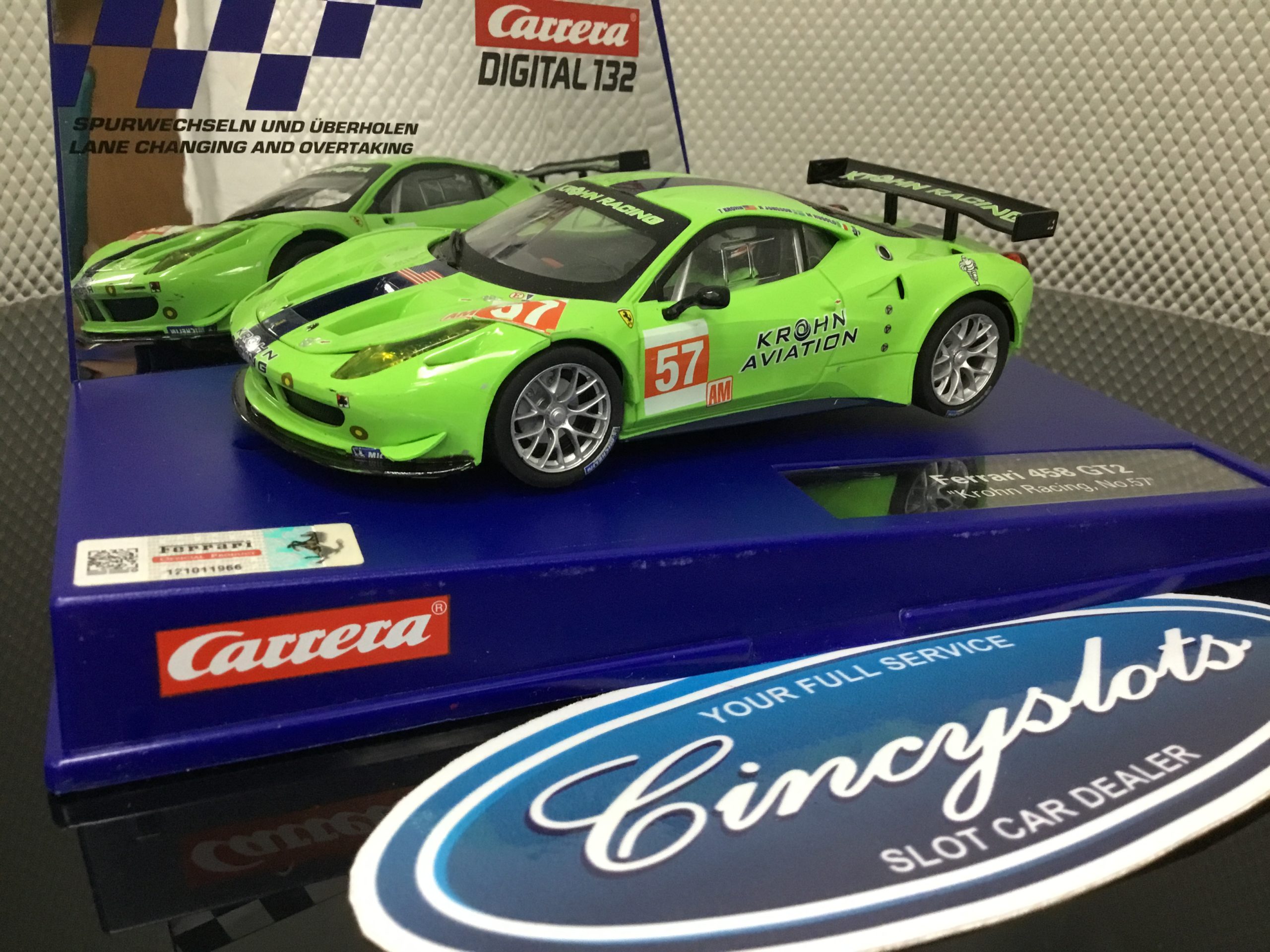 Carrera D132 30678 Ferrari 458 Krohn Racing, Lightly Used.