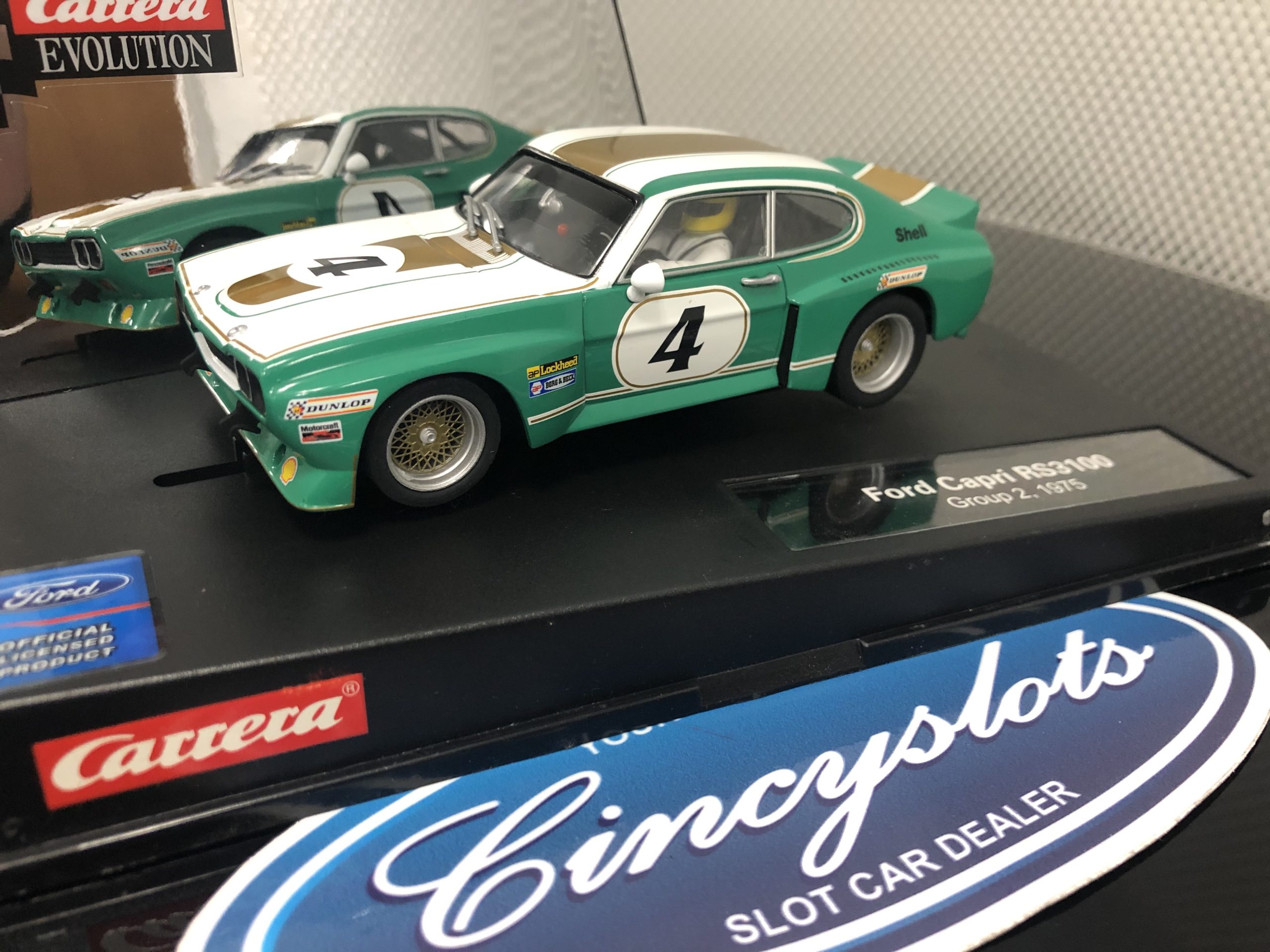 Carrera Evolution 27369 Ford Capri RS3100 #4, Lightly Used.