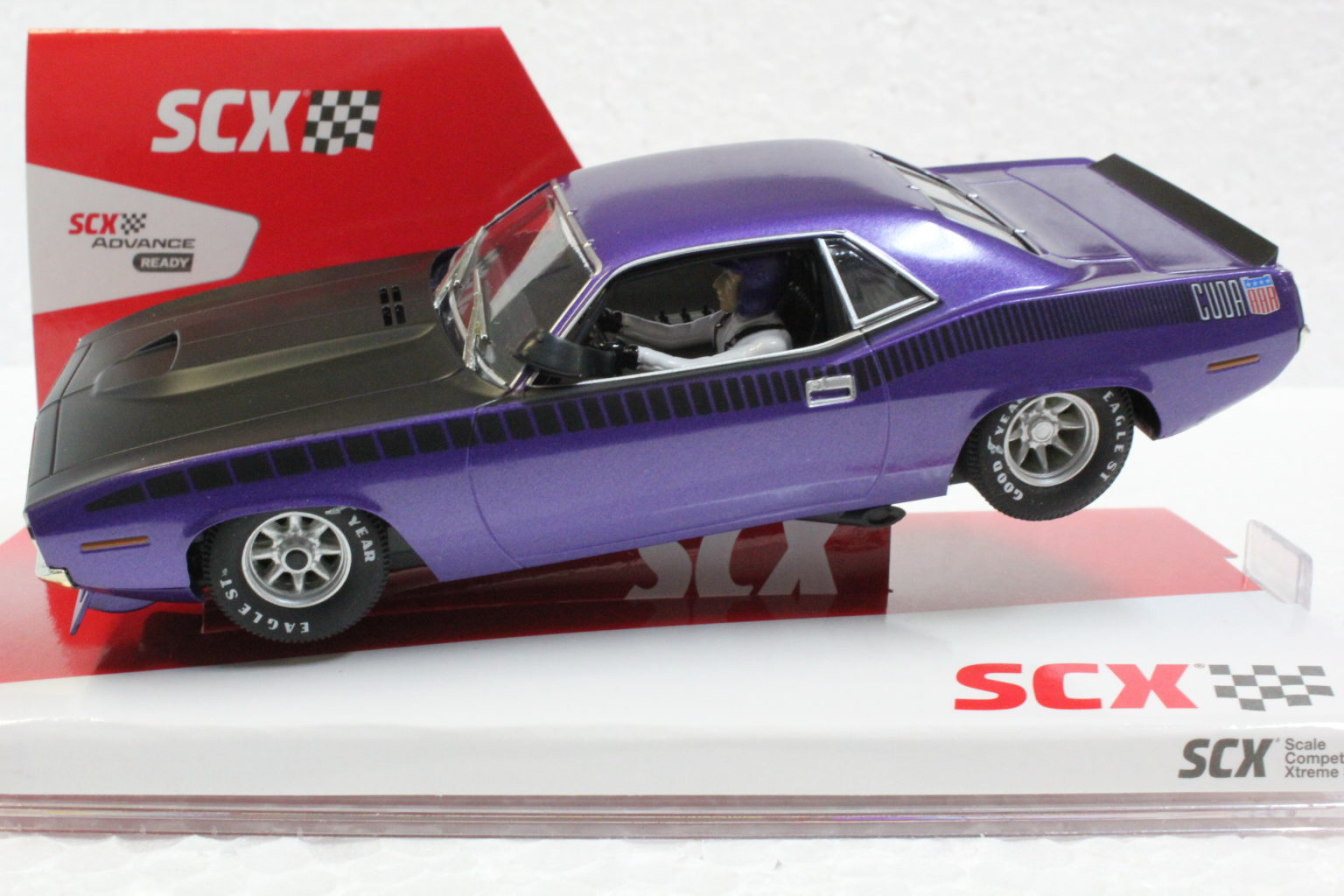 SCX Limited Edition 1970 Cuda 1/32 Slot Car Purple. 500pcs