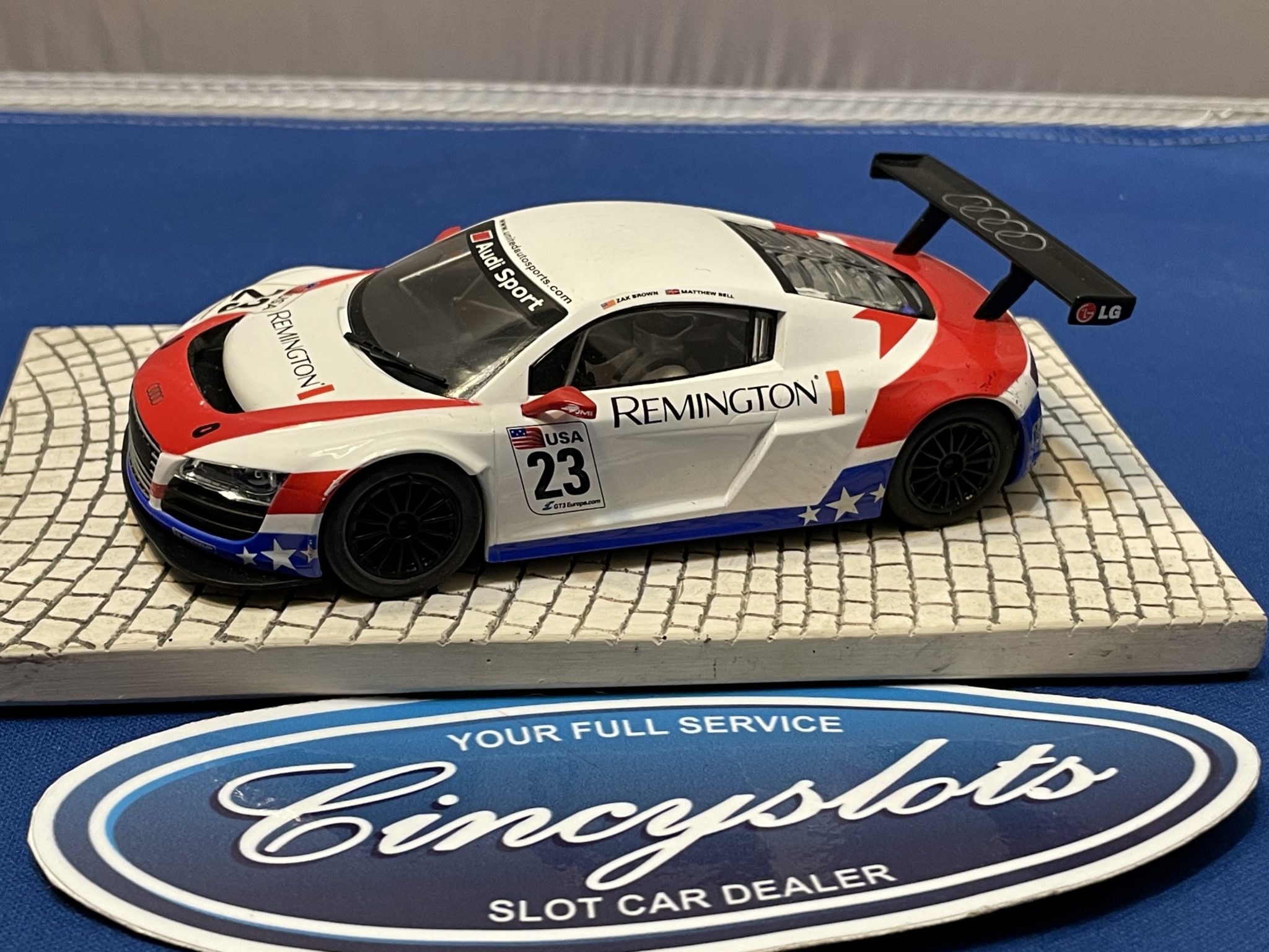 Scalextric Audi R8 1/32 Slot Car Used Remington