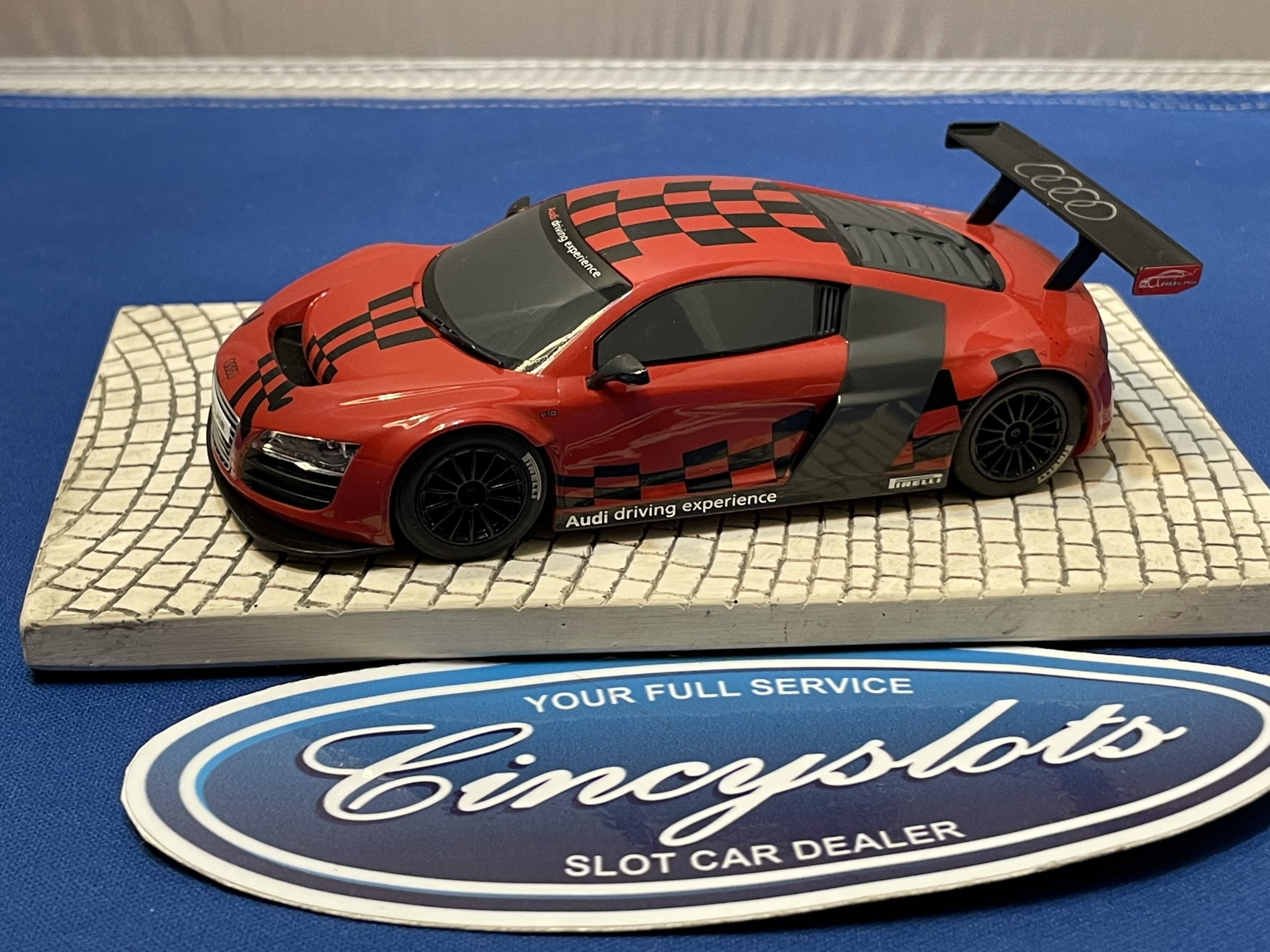 Scalextric Audi R8 1/32 Slot Car Used Red Driving Experience.
