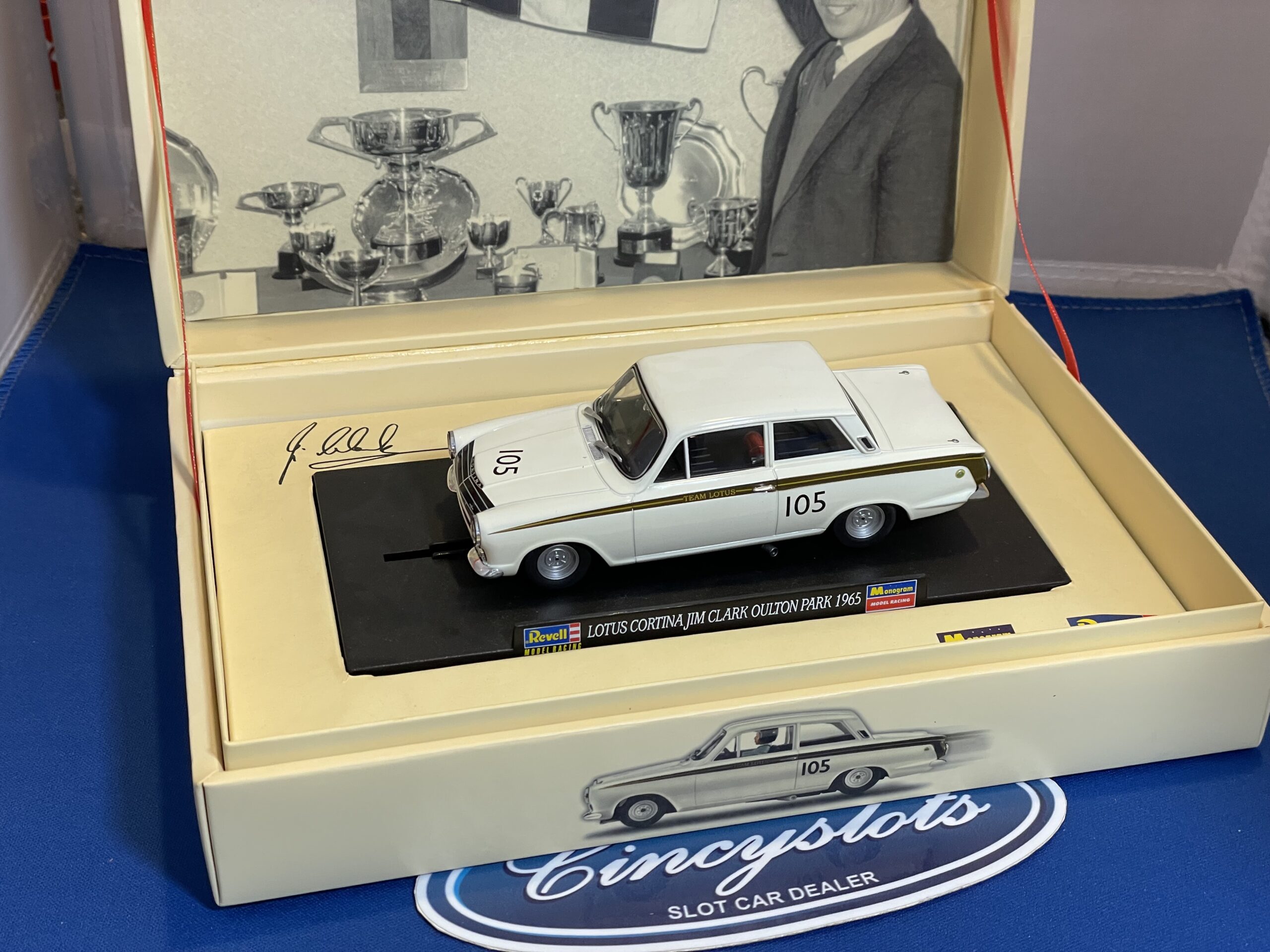 Monogram 8398 Lotus Cortina Clark 1/32 Slot Car, Lightly Used.