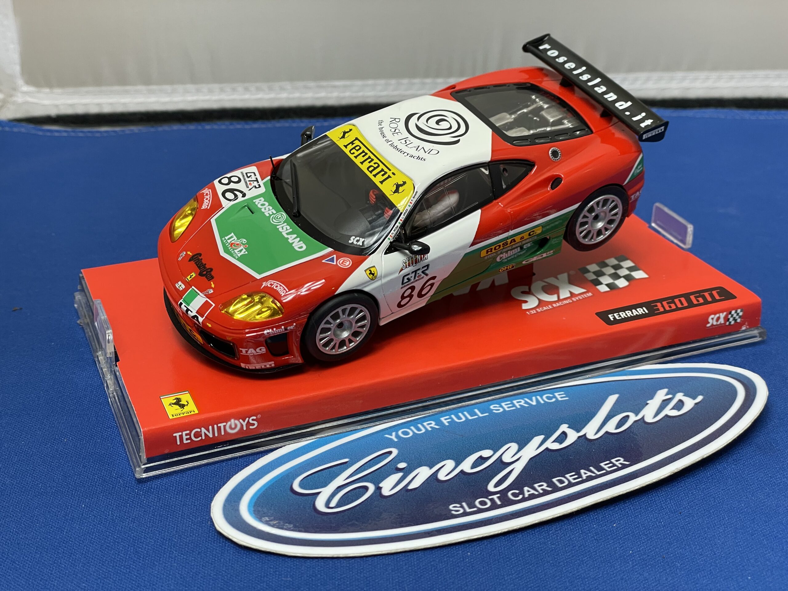 SCX 62020 Ferrari 360 GTC Used 1/32 SLOT CAR.