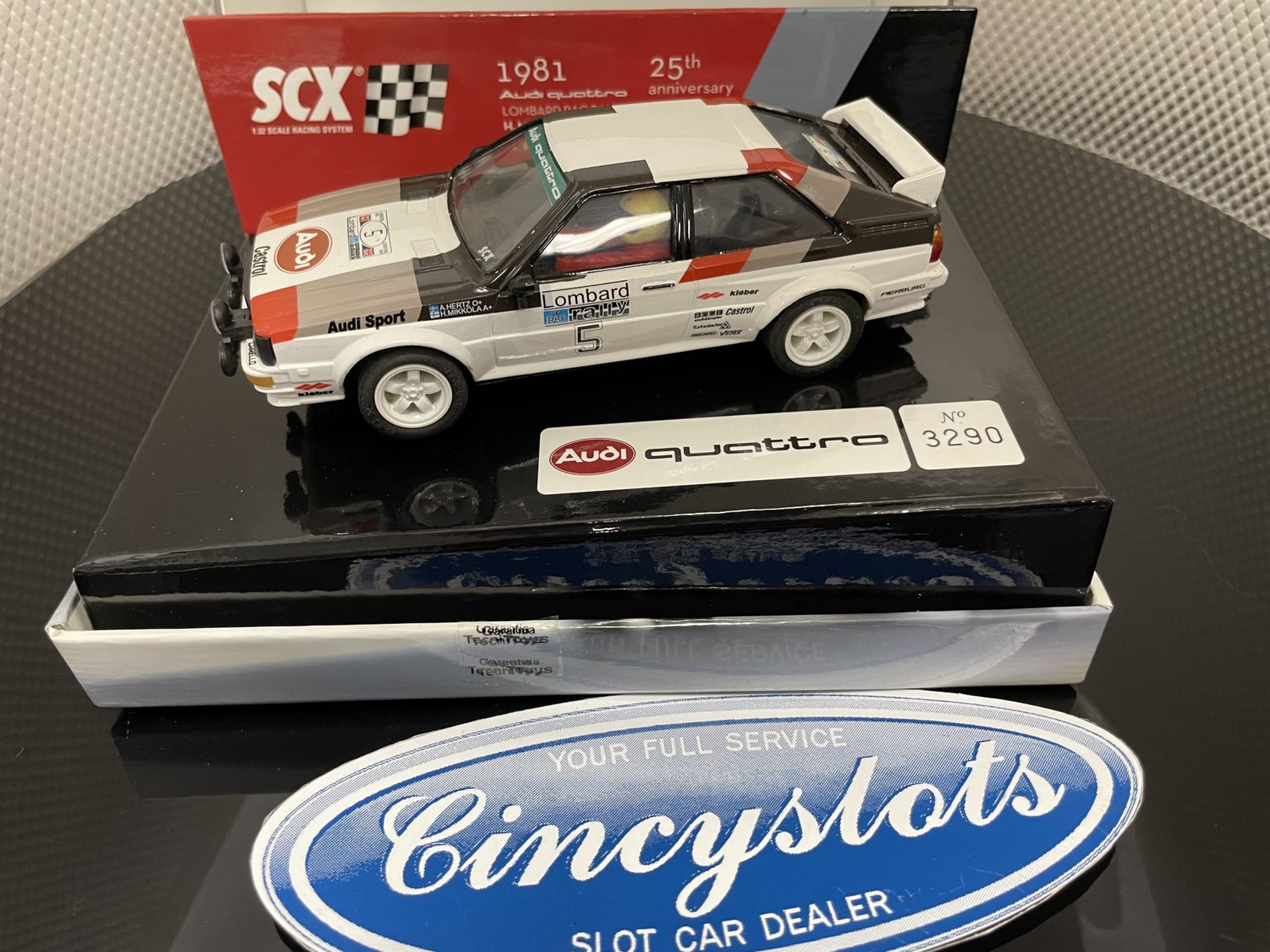 SCX 62330 Audi Quattro Rally 1/32 Slot Car, Lightly Used.