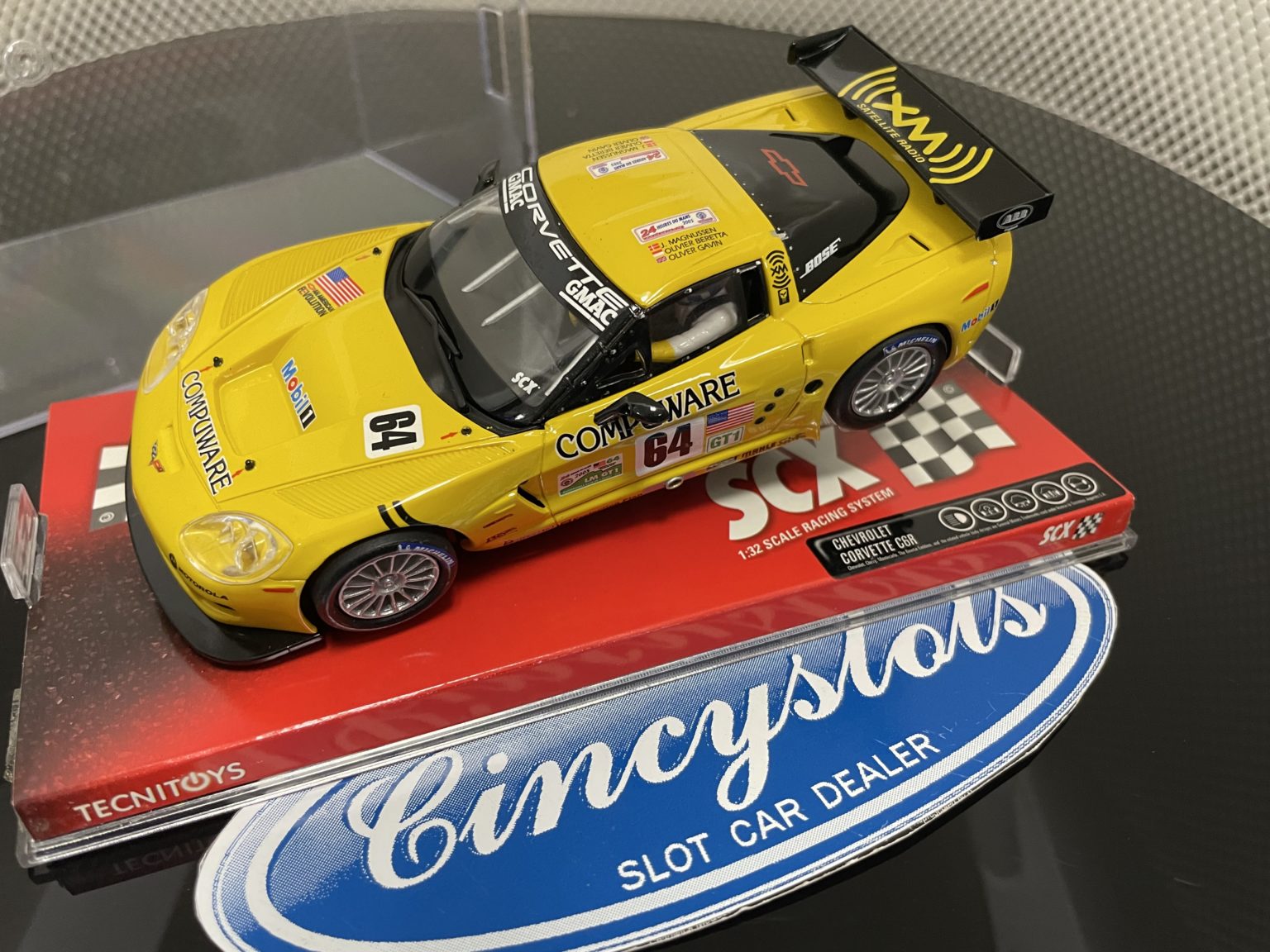 SCX 62100 Corvette C6R 1/32 Slot Car, Lightly Used.