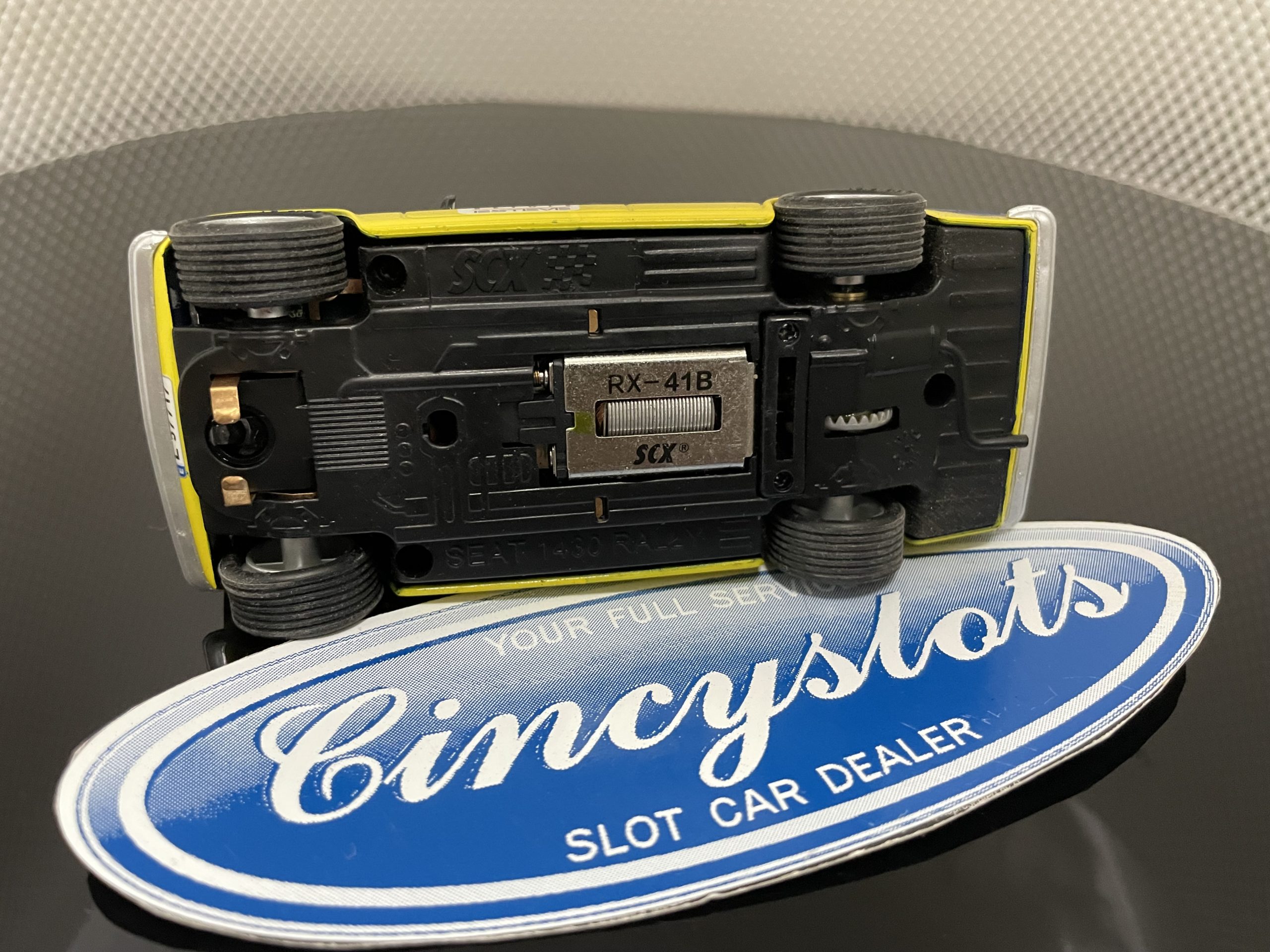 SCX SEAT 1430 Rally 1/32 Slot Car Used.