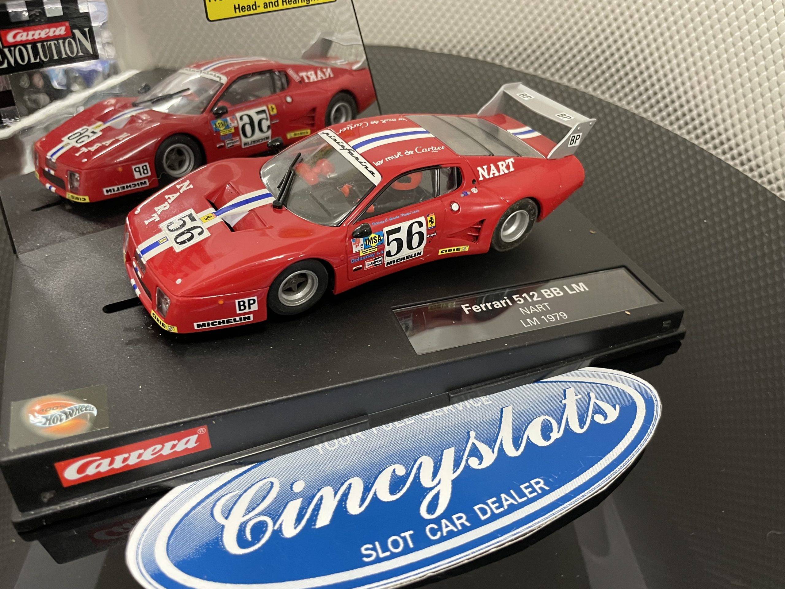 Carrera Evolution 27727 Ferrari 512 BB #56 1/32 Slot Car. Lightly Used