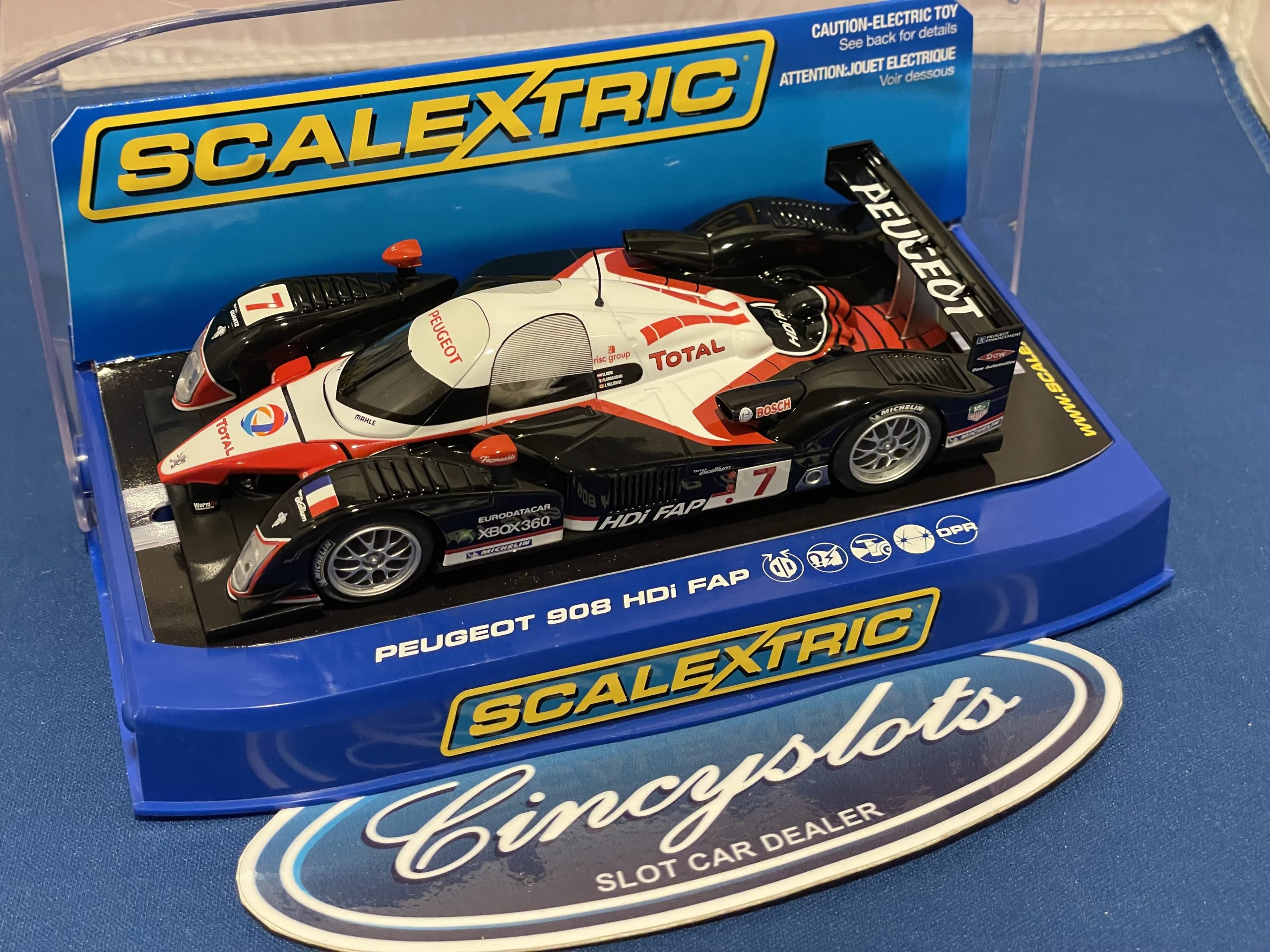Scalextric C2897 Peugeot 908 1/32 Slot Car Lightly Used.