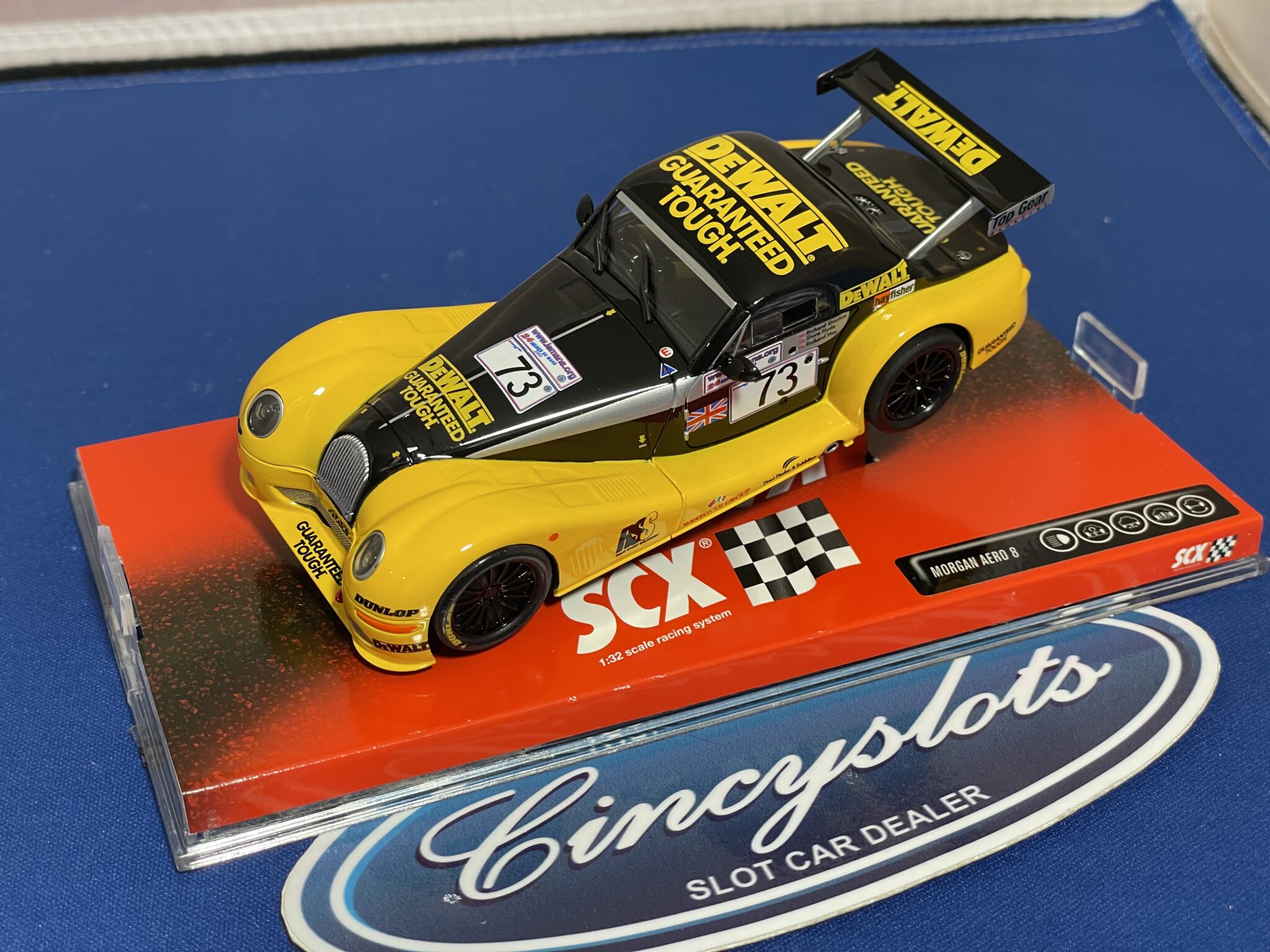 SCX 64000 Morgan Aero 8, Lightly Used 1/32 Slot Car.