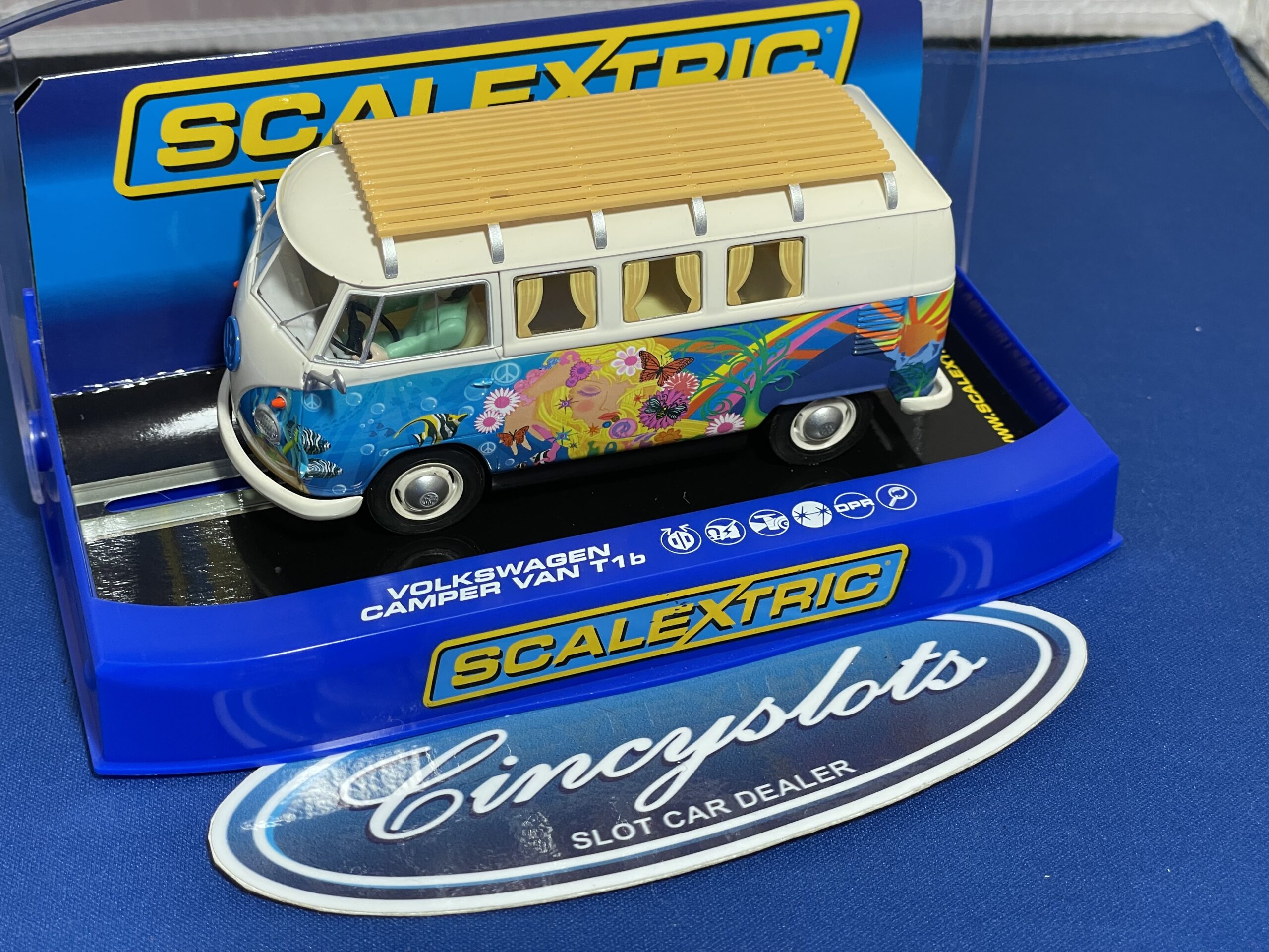 Scalextric C3761 Volkswagen Hippie Camper, Lightly Used.