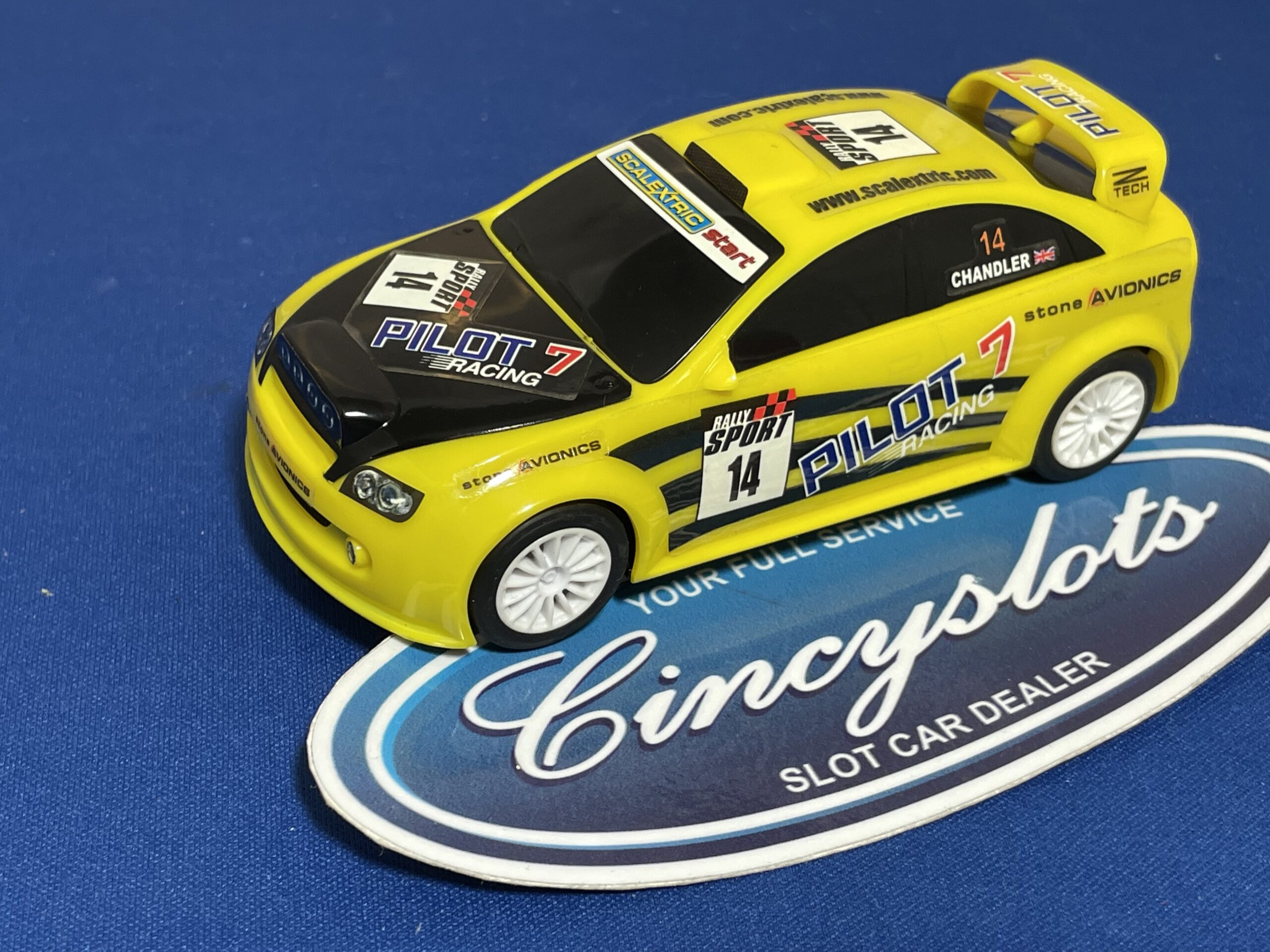 Scalextric Subaru Yellow Lightly Used.