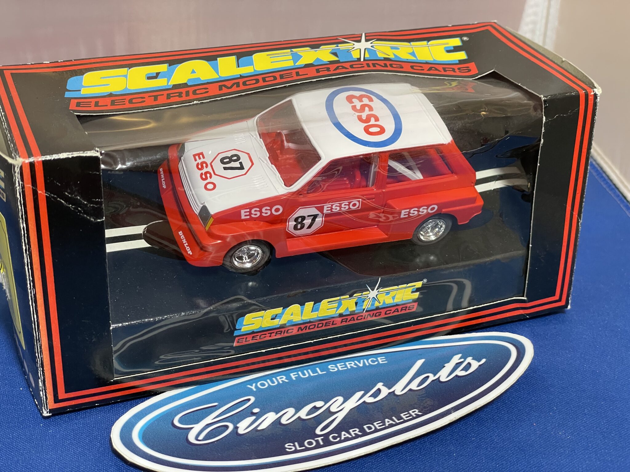 Scalextric C480 Esso Metro 6R4 1/32 Slot Car. Lightly Used.