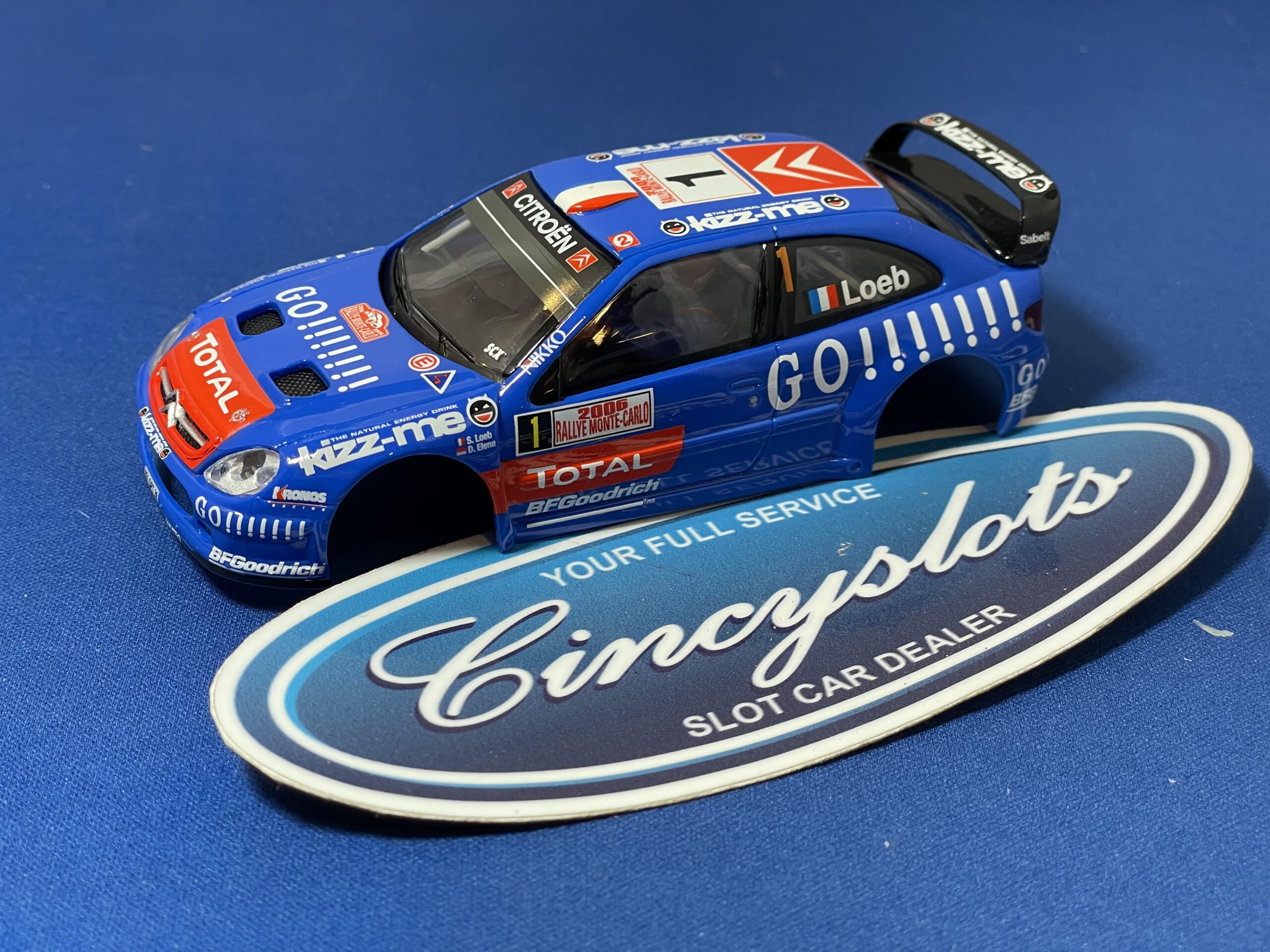 SCX Citroen Blue Plastic Rally Body.