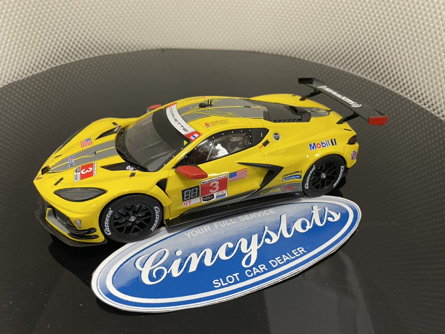 Carrera D124 23911 Chevrolet Corvette C8R 1/24 Slot Car, Lightly Used.