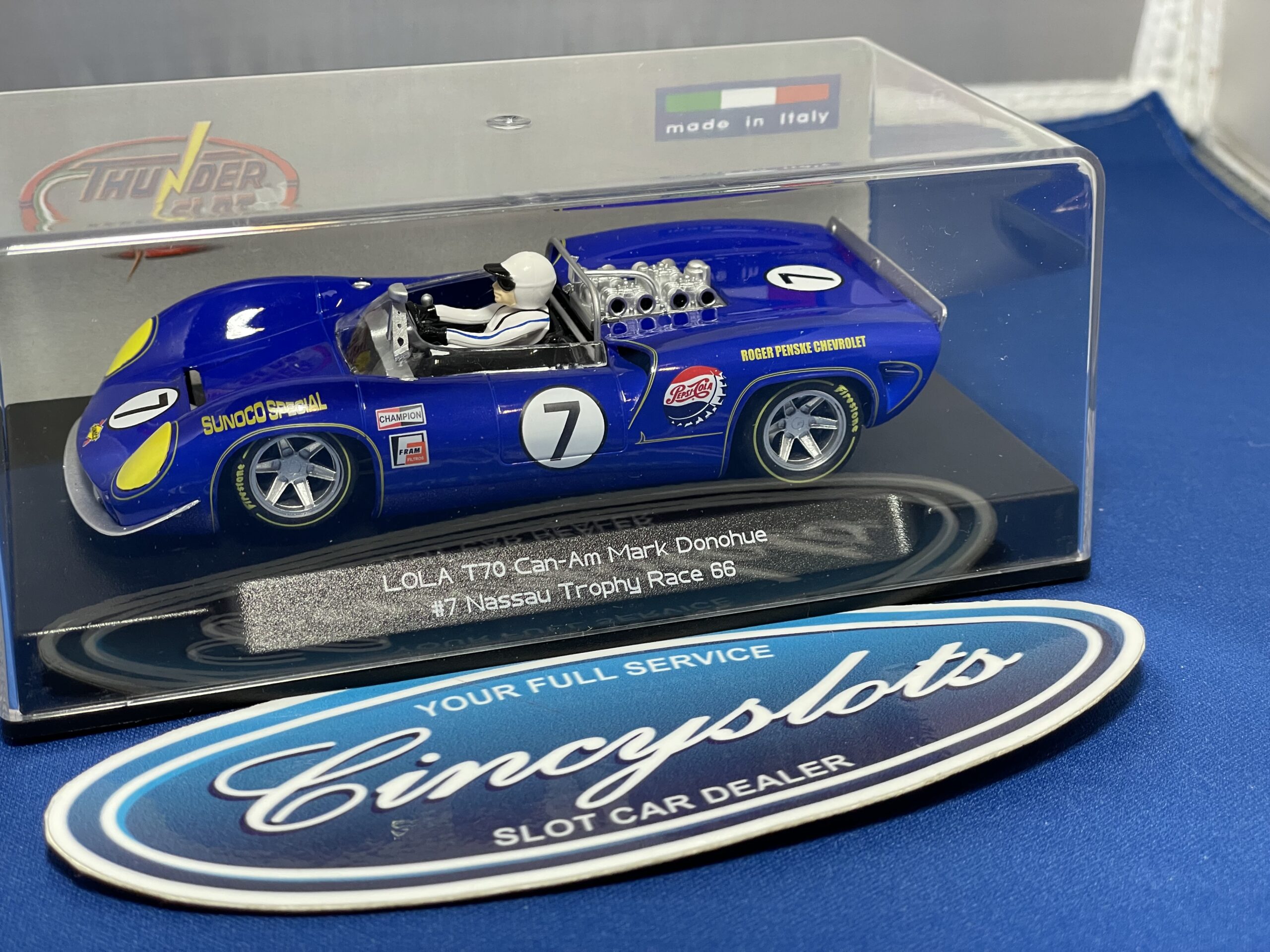 Thunderslot CA00205S/W Lola T70 Can-Am Donohue 1/32 Slot Car.
