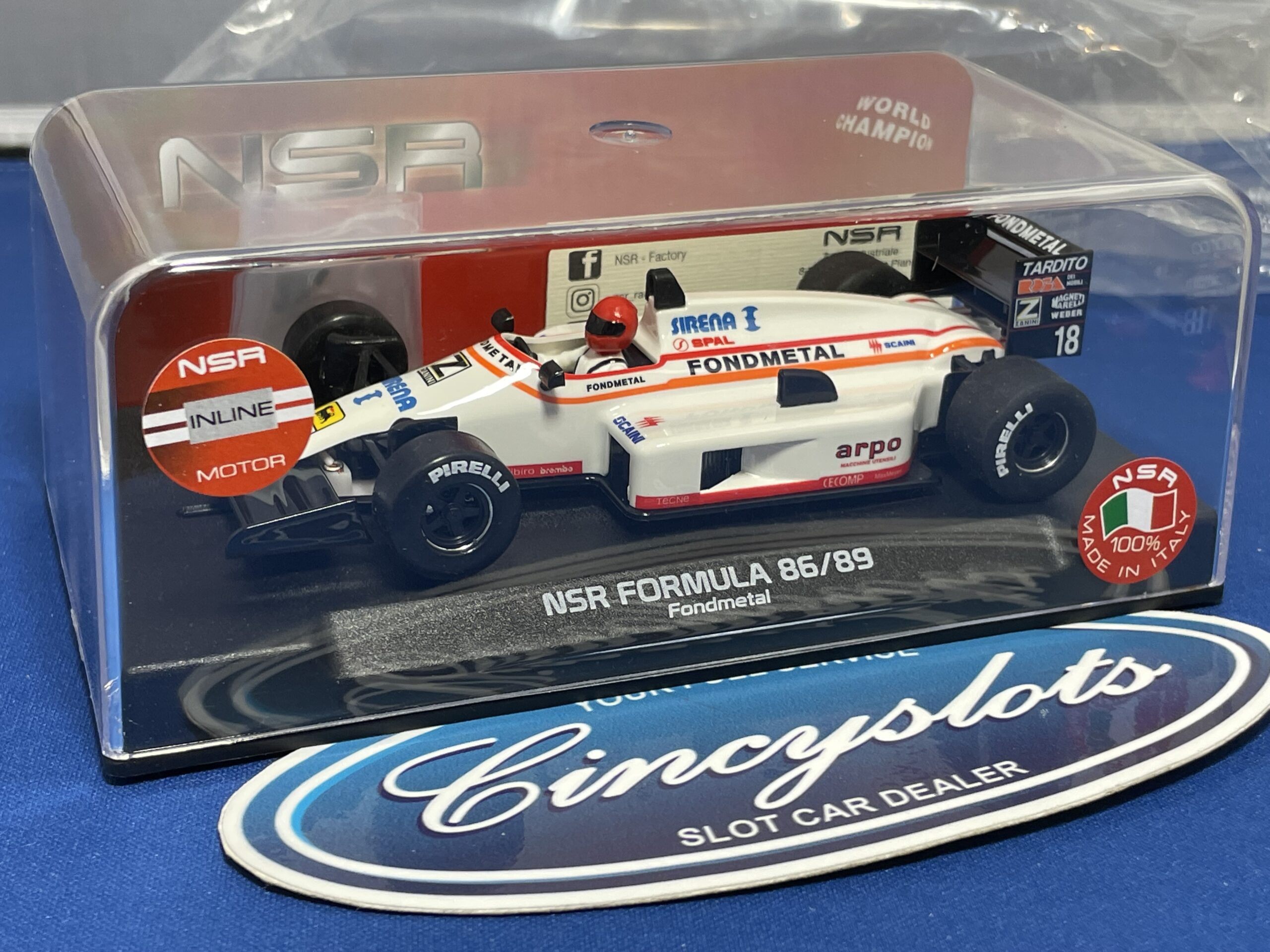 NSR 0248IL Formula 86/89 Fondmetal #18 1/32 Slot Car MIB