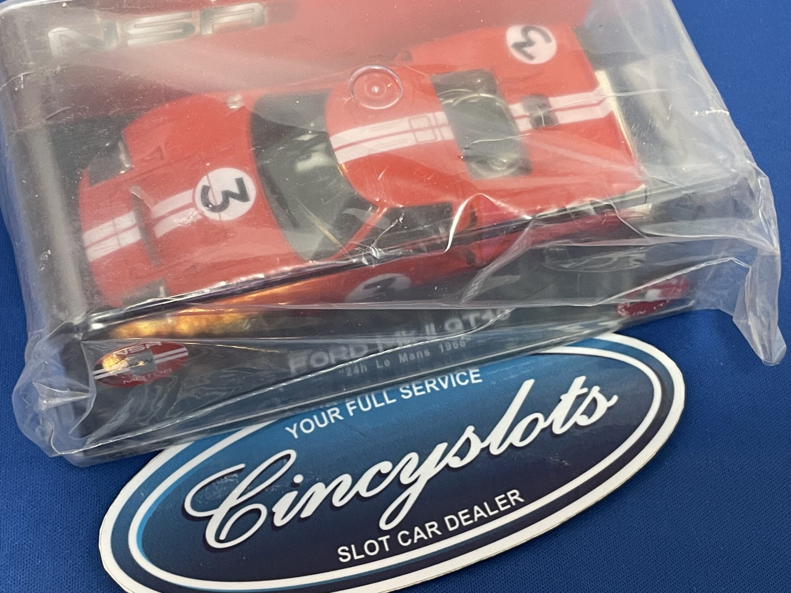 NSR 1055 Ford GT40 MKII Gurney 1/32 Slot Car. SEALED