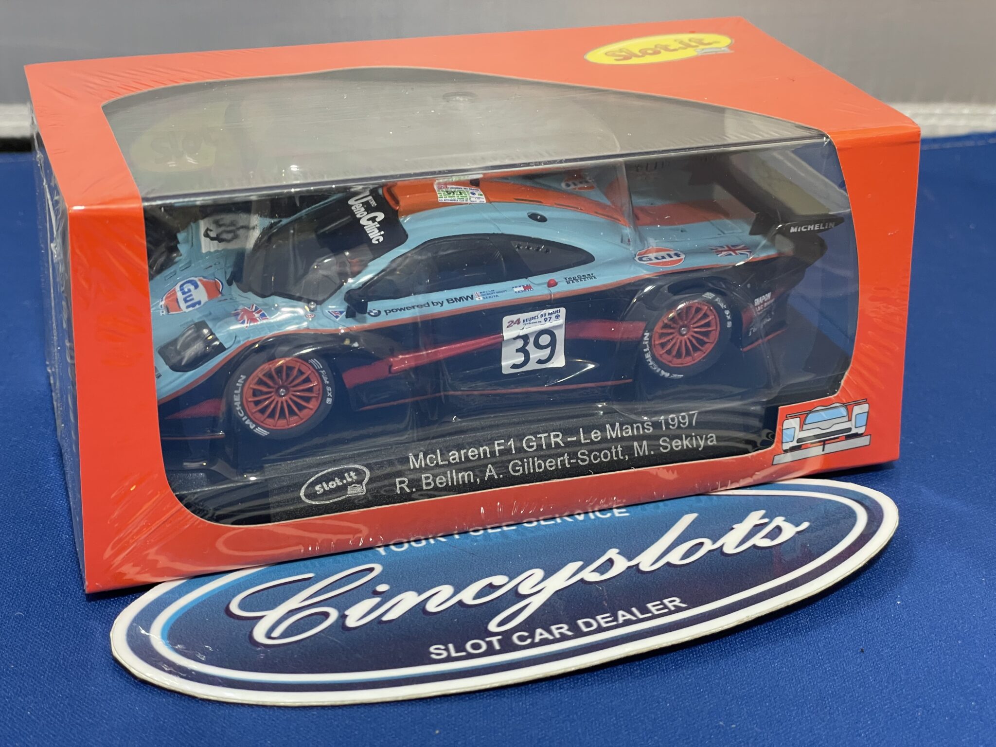 Slot.it CA10h McLaren F1 GTR GULF, 1/32 Slot Car.
