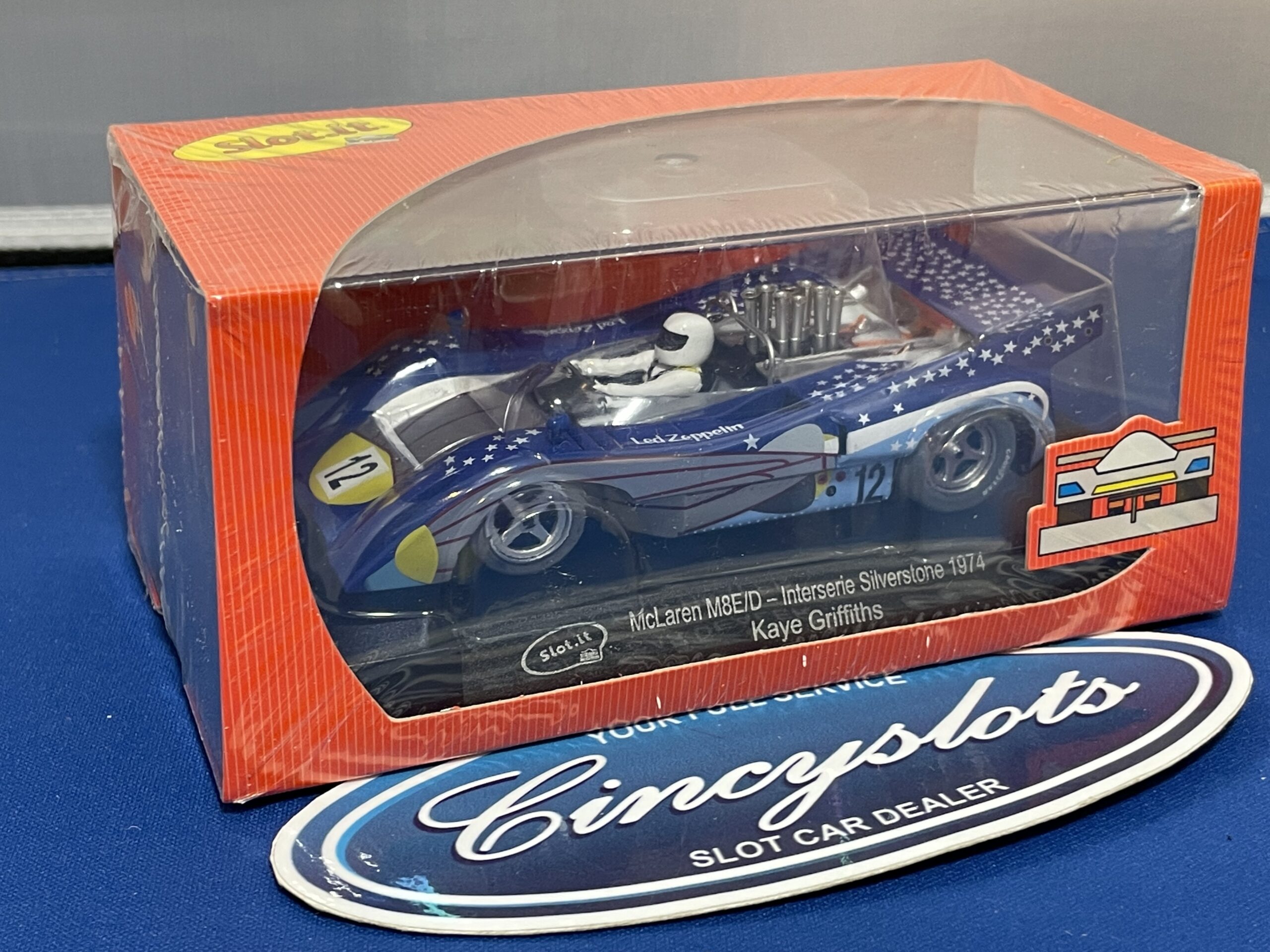 Slot.it CA26b McLaren M8E/D Led Zeppelin, 1/32 Slot Car.