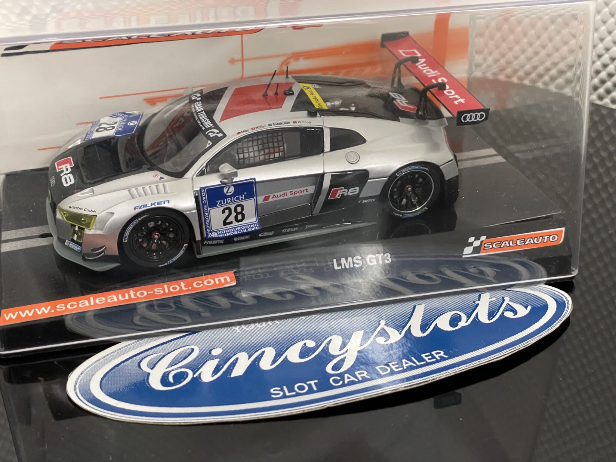Scaleauto SC-6163R Audi R8 GT3 1/32 Slot Car.