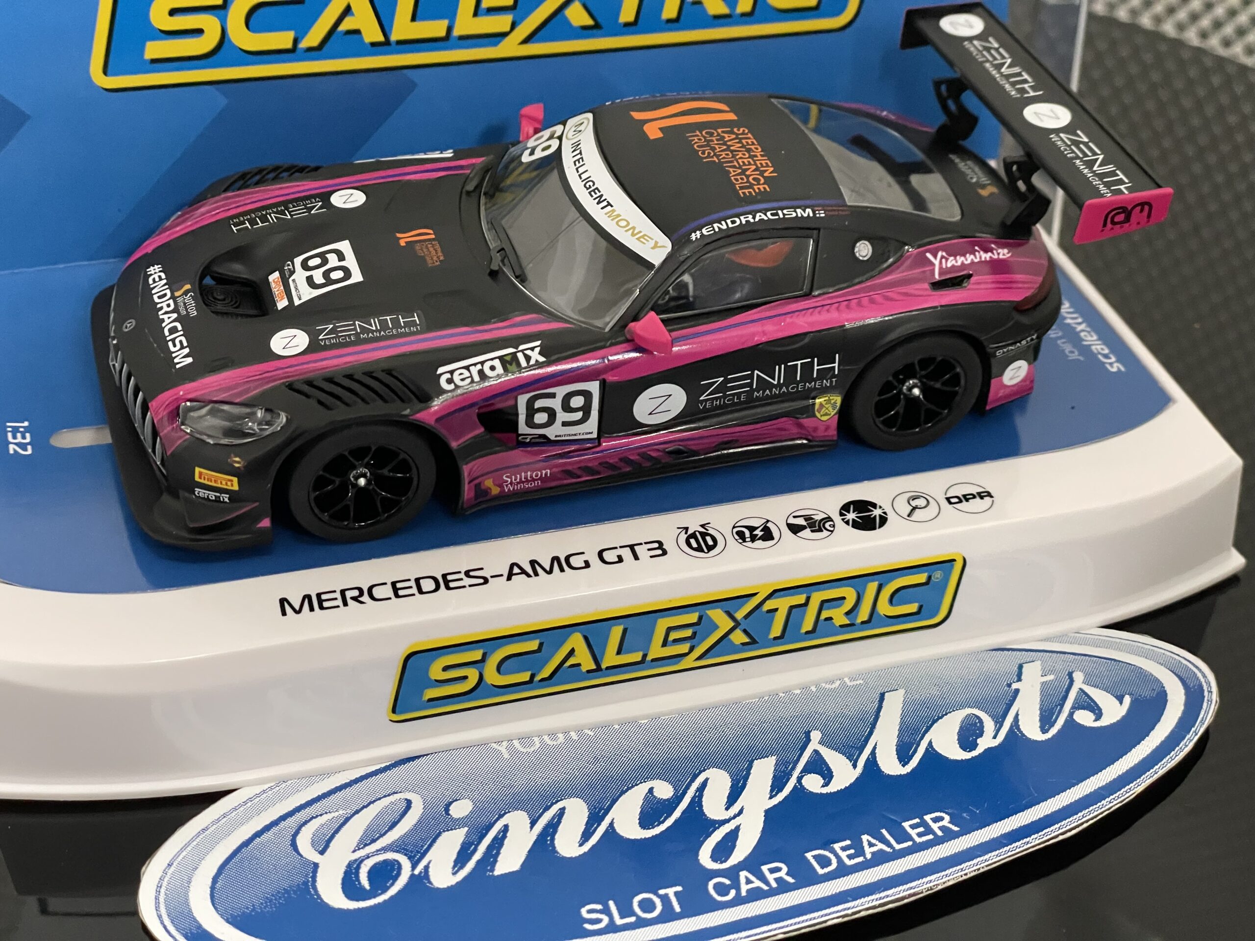Scalextric C4242 Mercedes AMG GT3 1/32 Slot Car.