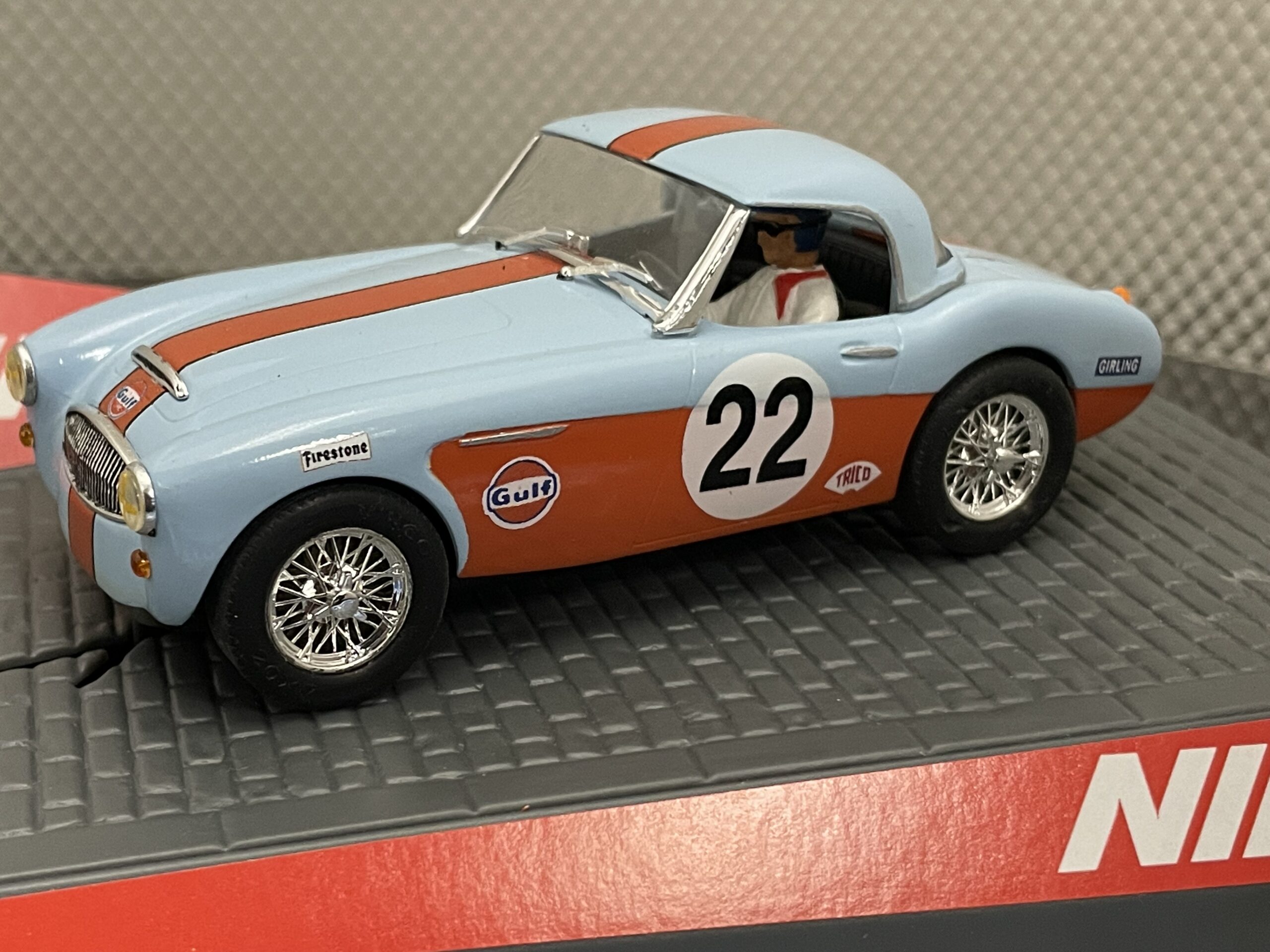 Ninco Austin Healey Custom 1/32 Slot Car, Lightly Used, Looks New.