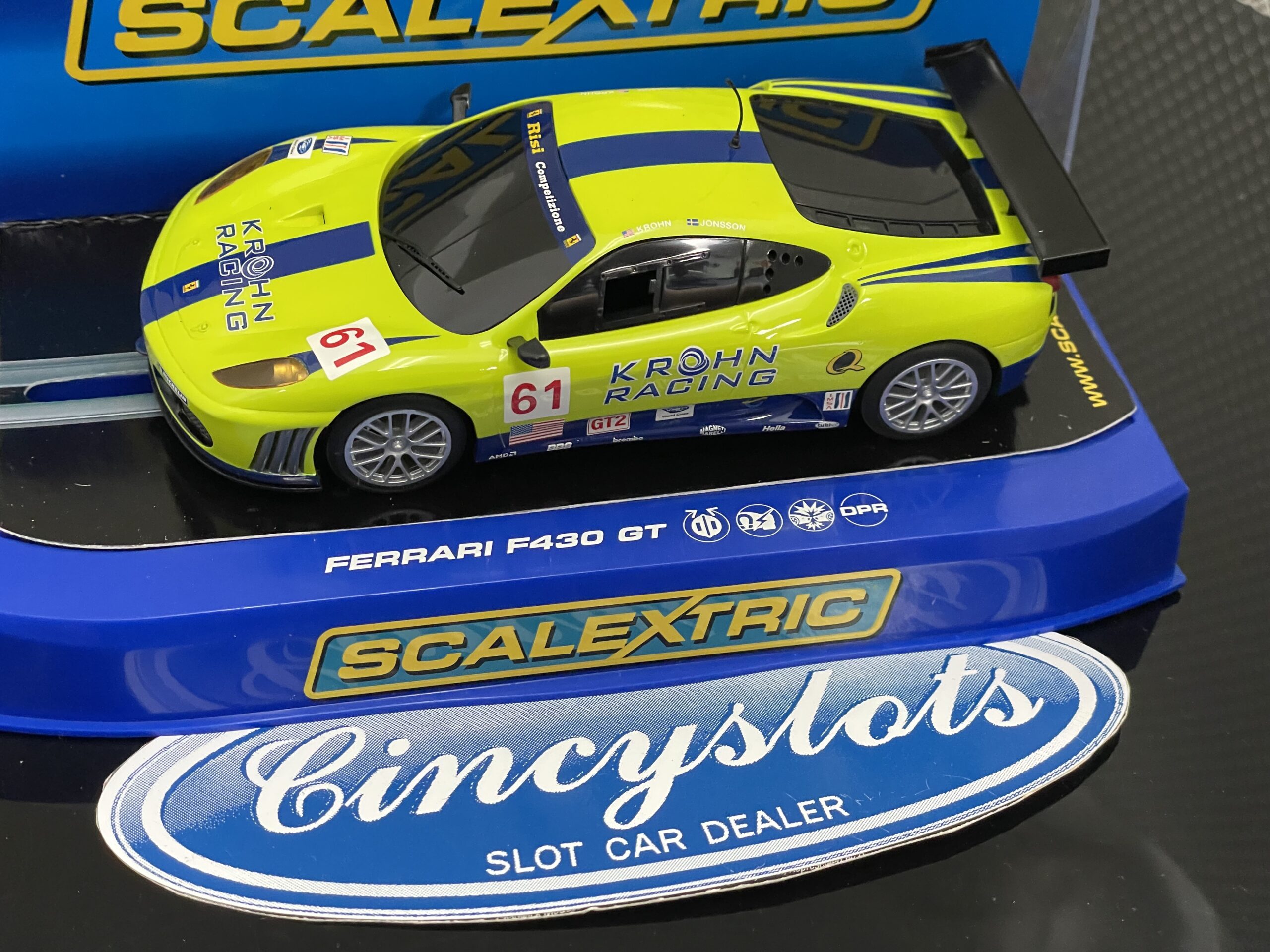 Scalextric C3080 Krohn Ferrari F430, 1/32 Slot Car., Lightly Used.