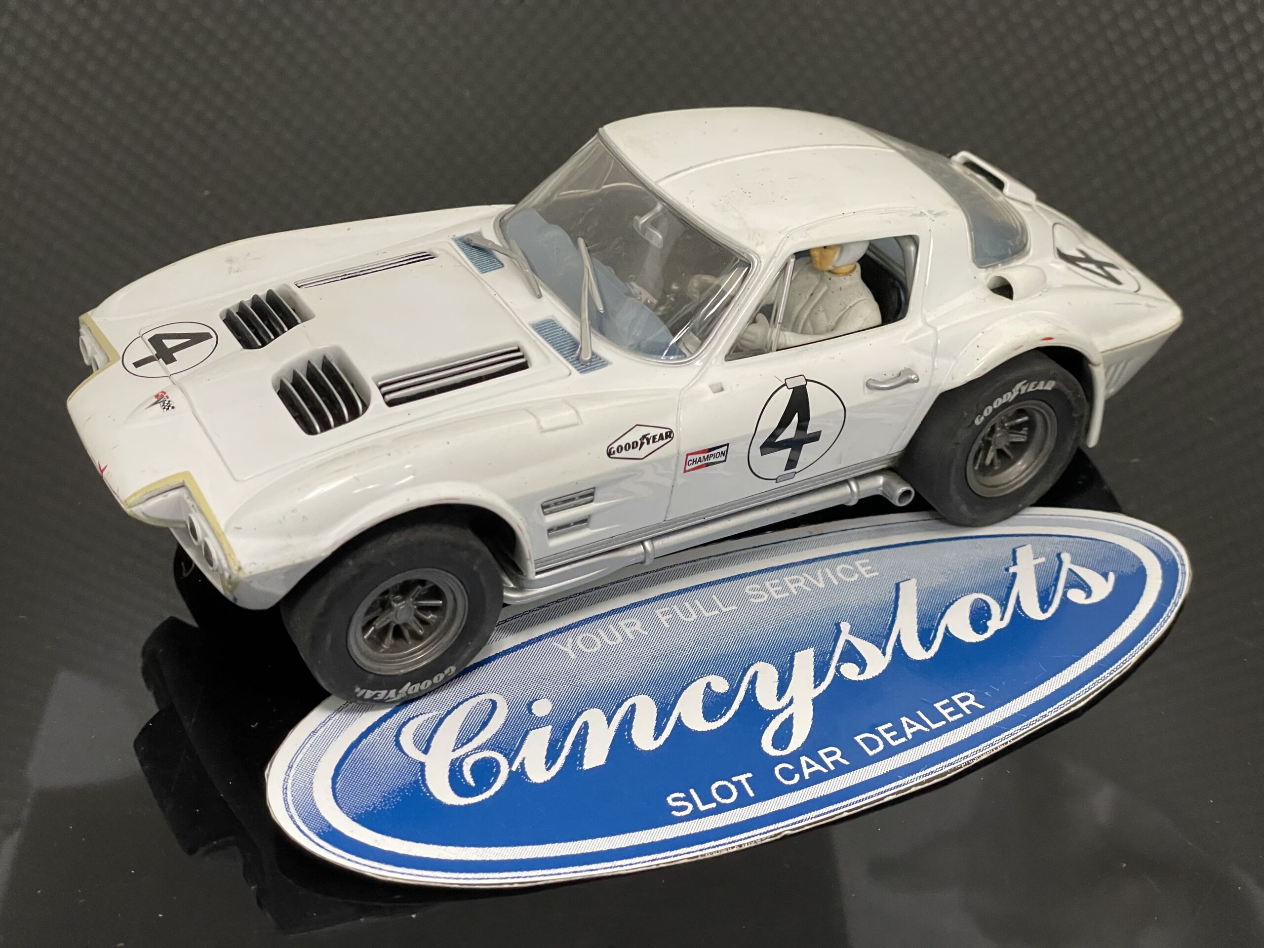 Carrera D124 23712 White Corvette Grand Sport Used Rough, Tested and ...