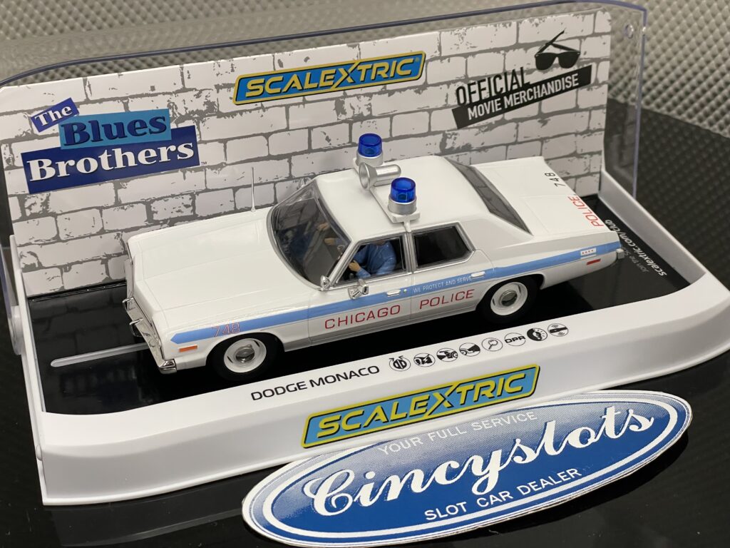 Scalextric C4407 Dodge Monaco Blues Brothers Police 1/32 Slot Car.