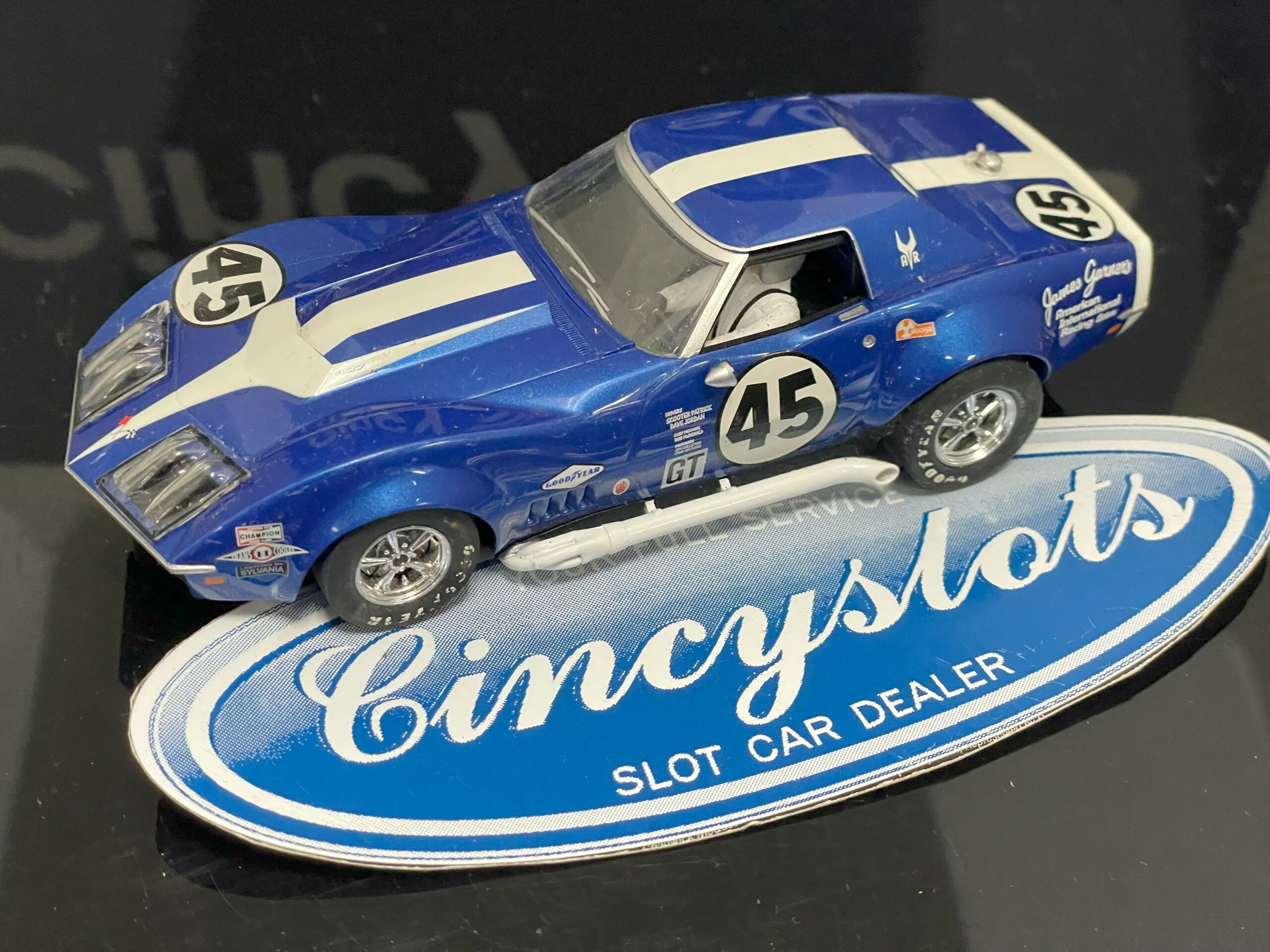 Scalextric Corvette L88 Garner, 1/32 Slot Car. Used.