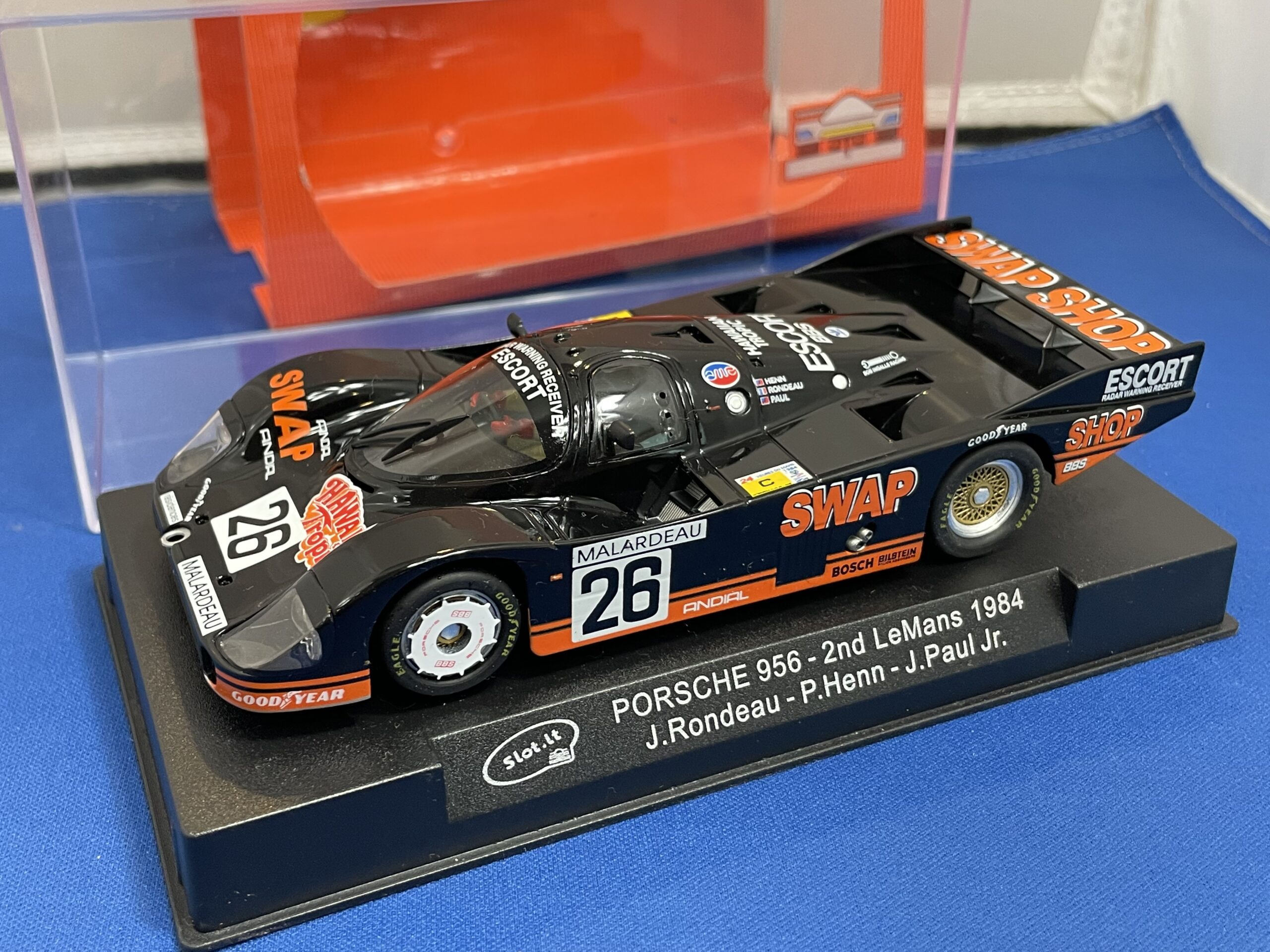 Slot.it SICA02F Porsche 956C Swap Shop Le Mans 1984, Lightly Used.
