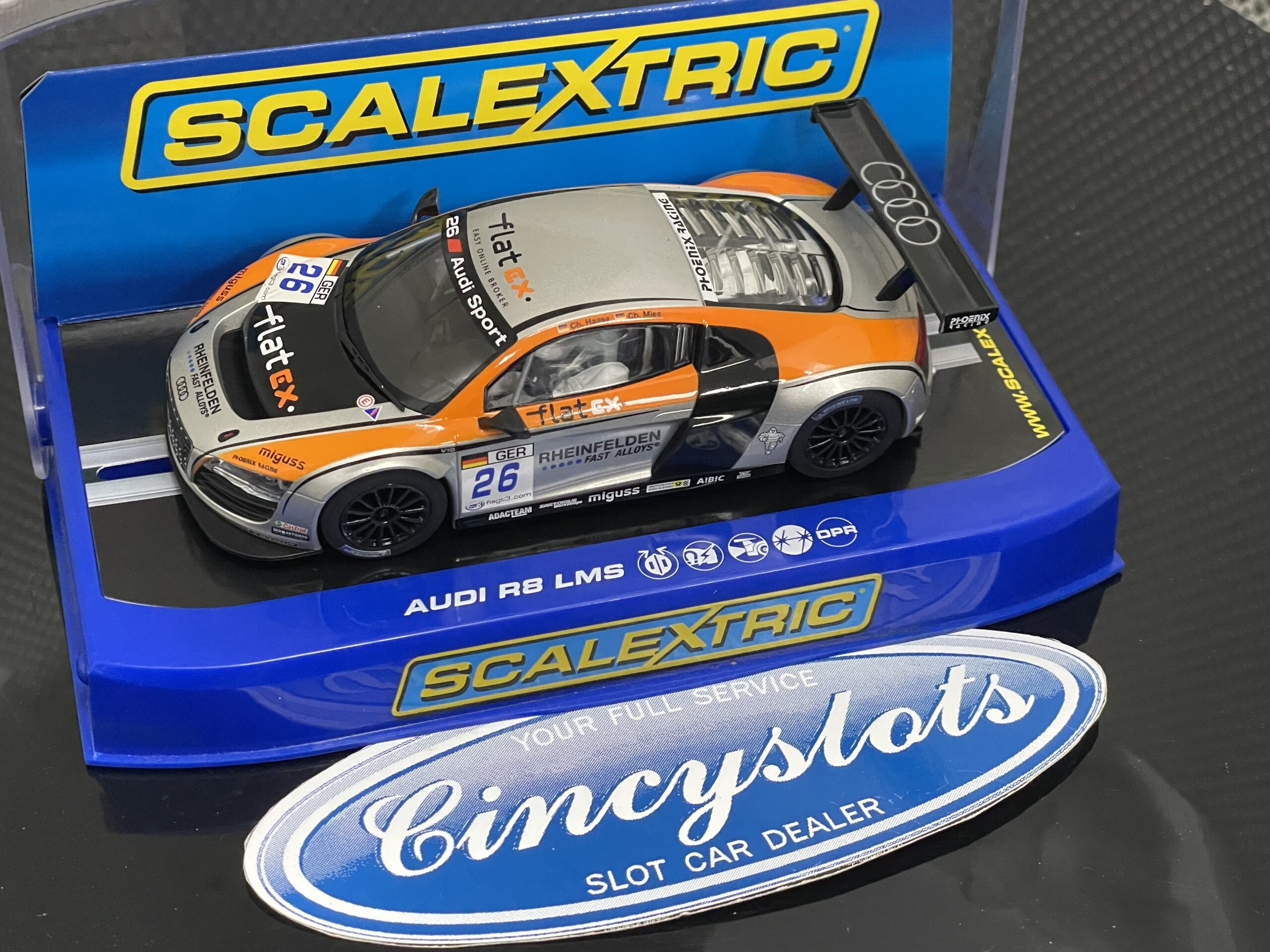 Scalextric C3060 Audi R8 1/32 Slot Car. Lightly Used.