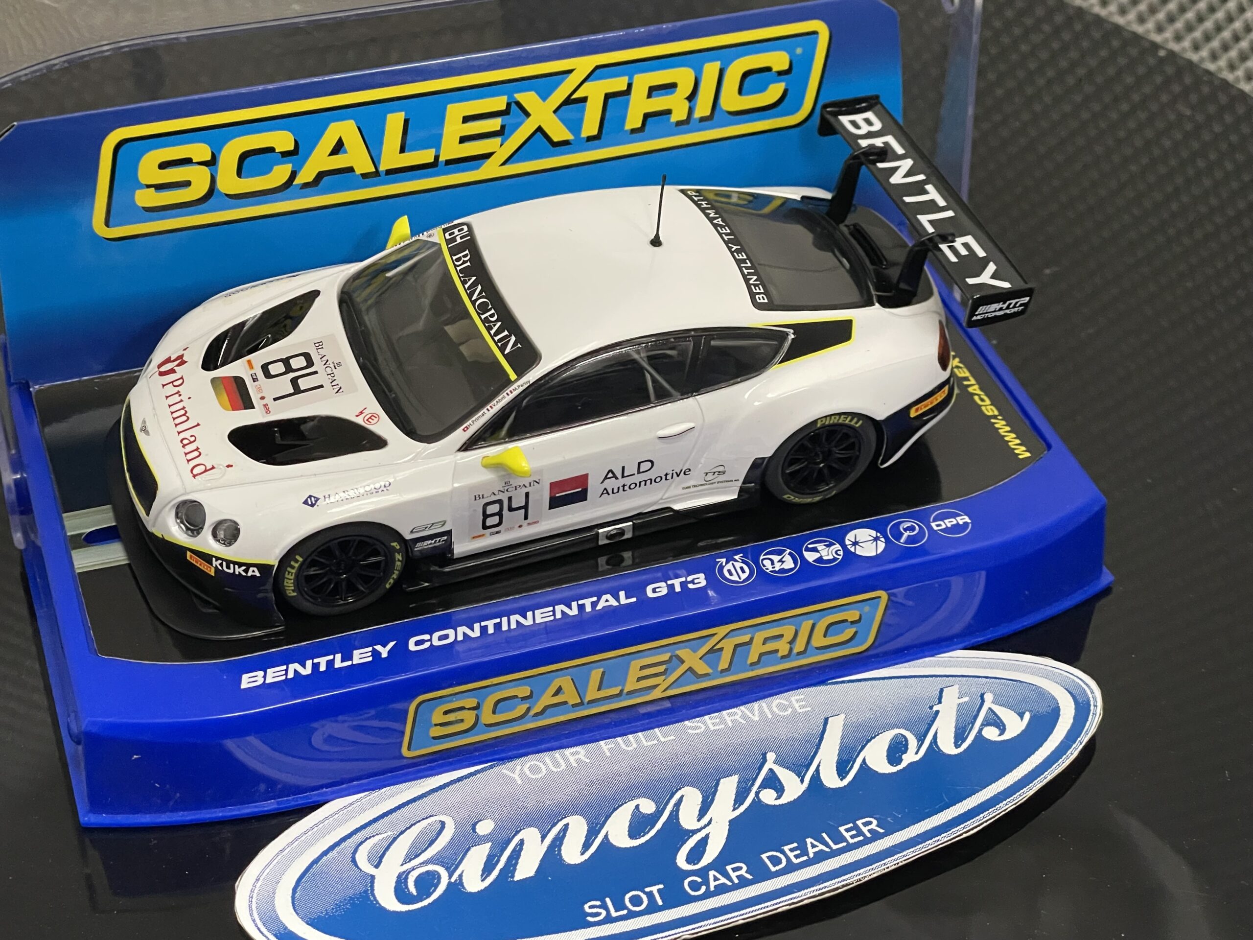 Scalextric C3714 Bentley Continental 1/32 Slot Car. Lightly Used.