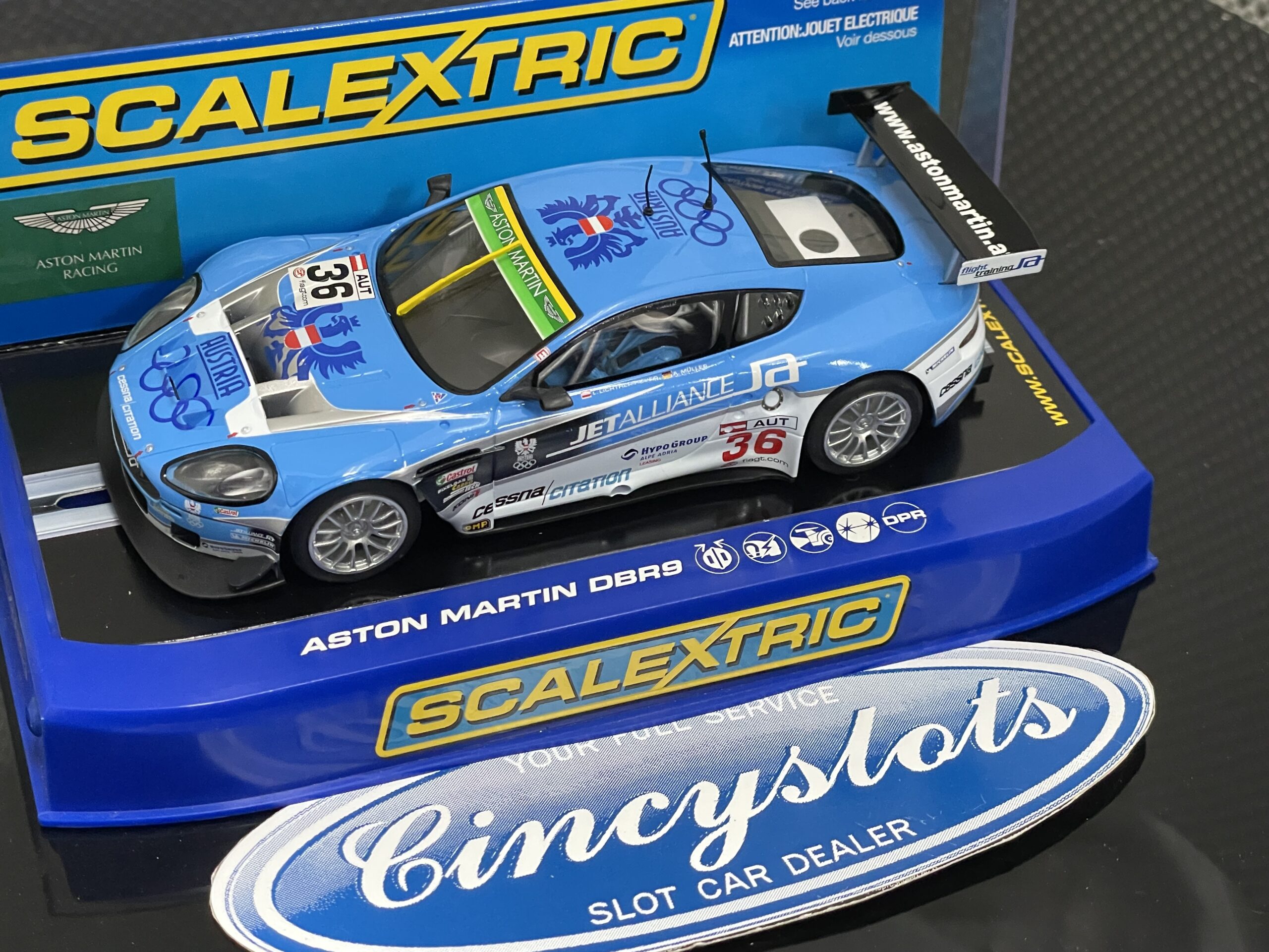 Scalextric C3014 Aston Martin DBR9 1/32 Slot Car. Lightly Used.