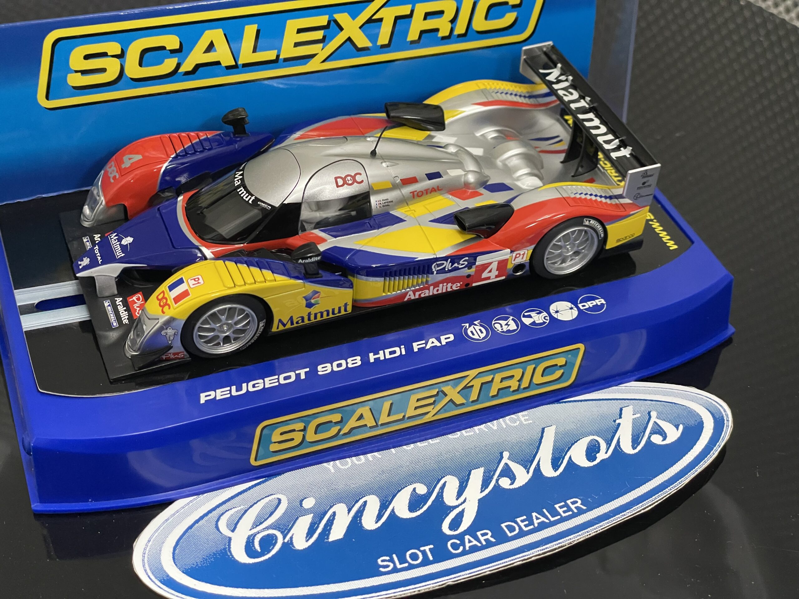 Scalextric C3195 Peugeot 908 HDi 1/32 Slot Car. Lightly Used.