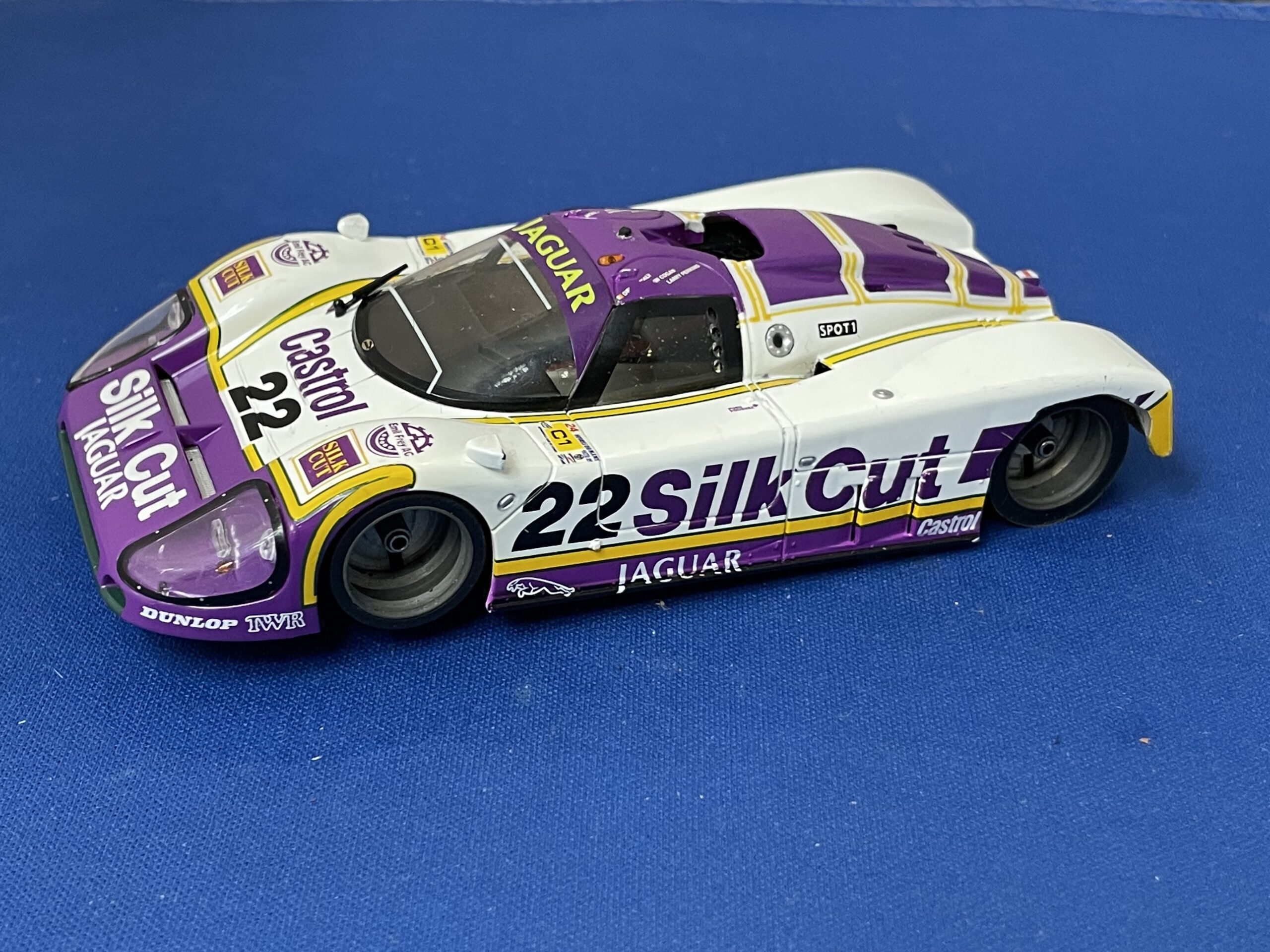 Slot.it Jaguar Parts Car, Magnesium Wheels. Silk Cut.