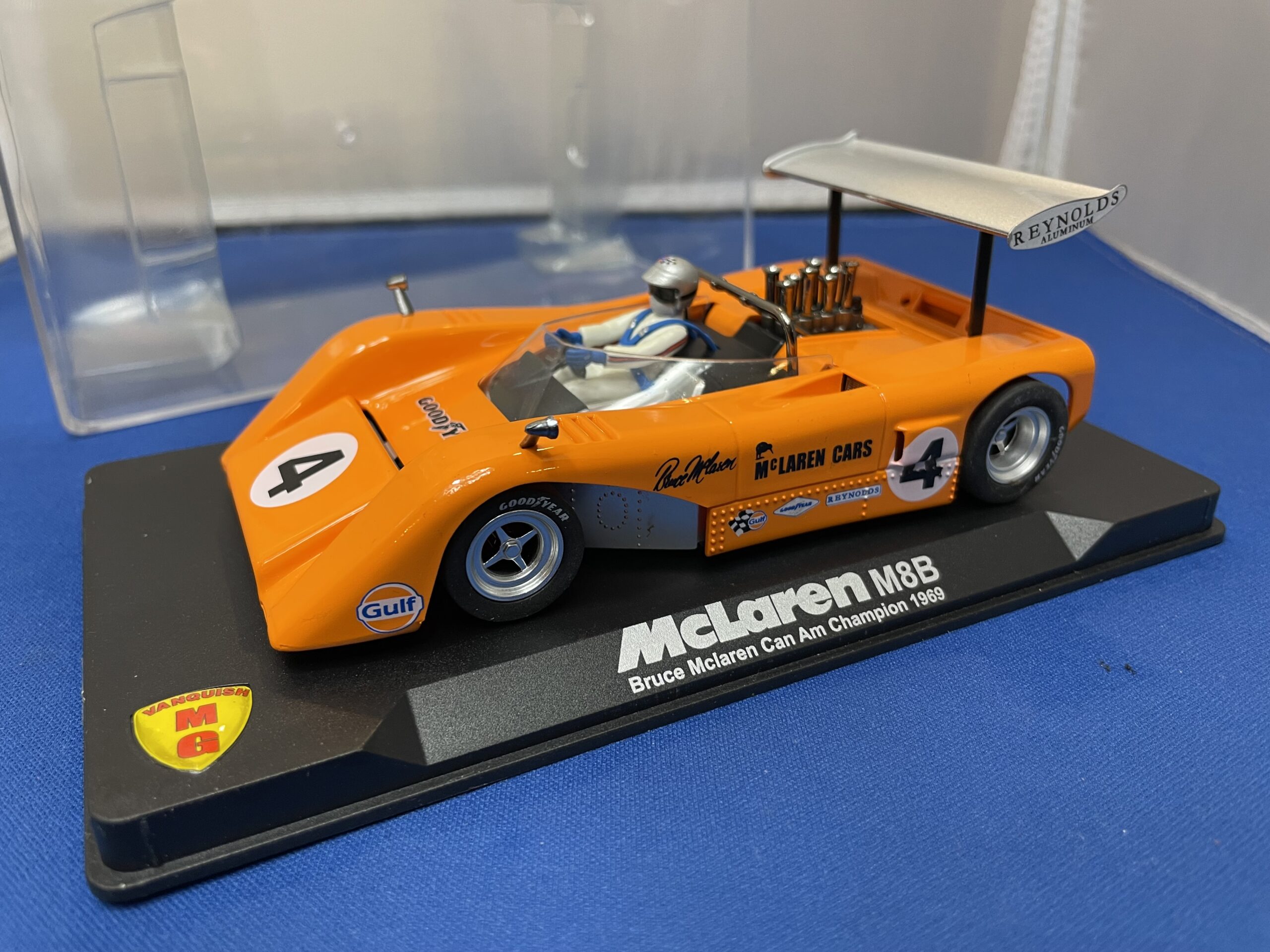Vanquish McLaren M8B #4 1/32 Slot Car, Lightly Used.